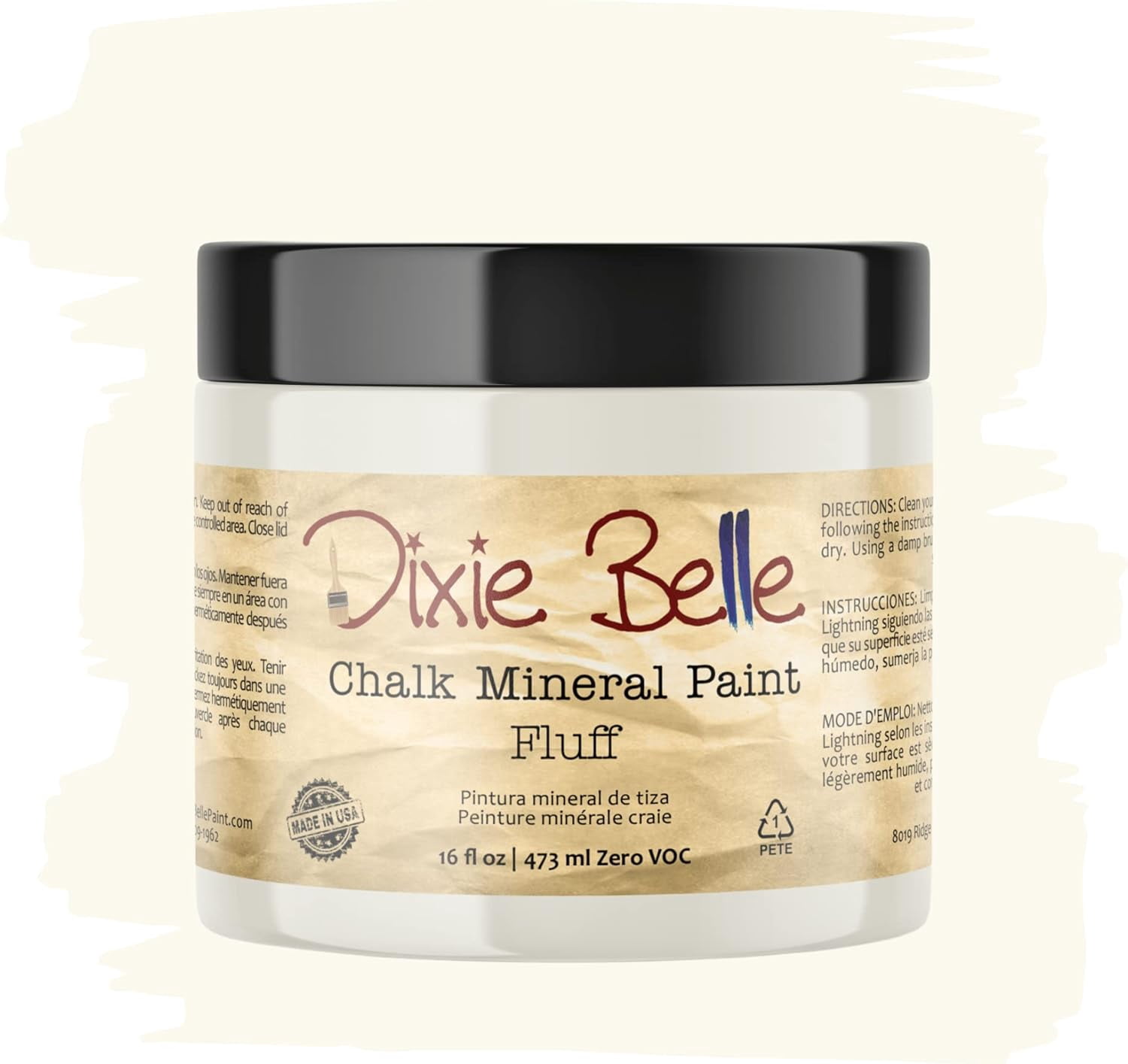 Dixie Belle Paint Company Chalk Finish Furniture Paint - Fluff (16oz ...