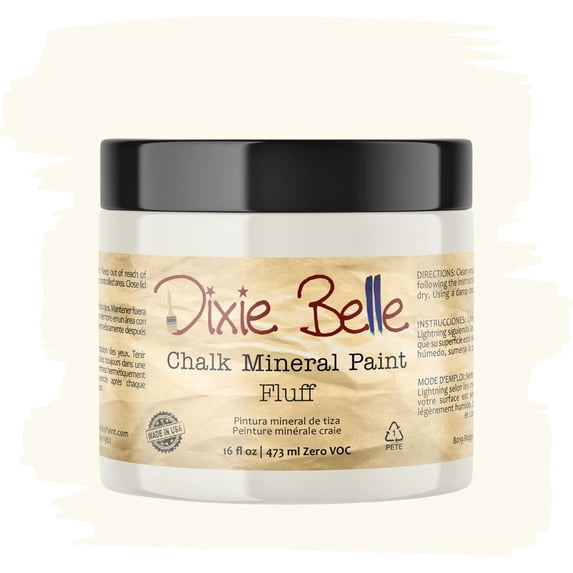 Dixie Belle Paint Company Chalk Finish Furniture Paint - Fluff (16oz ...
