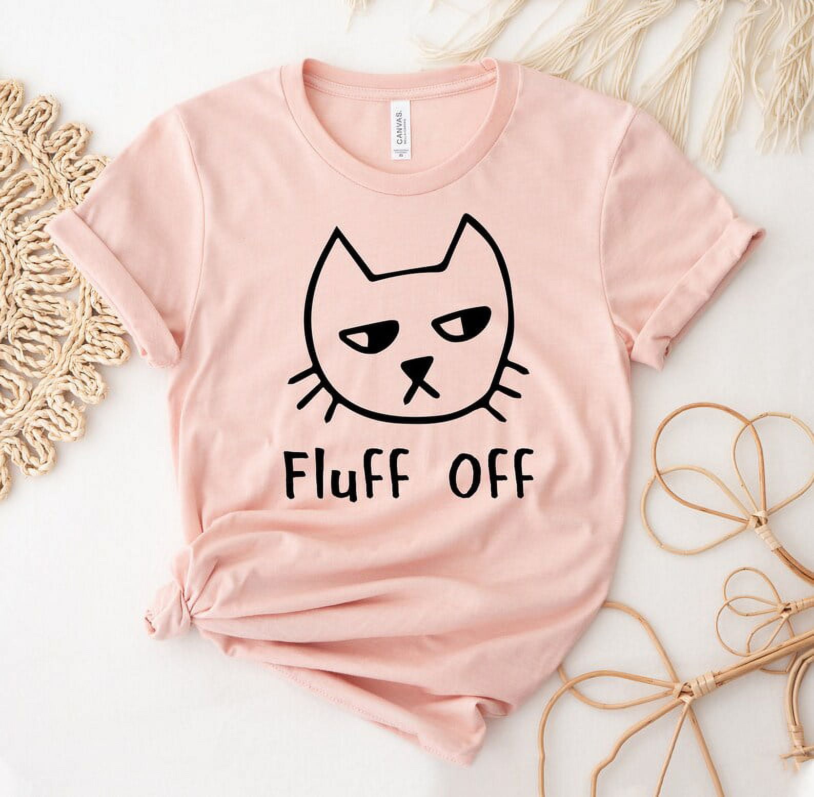 Fluff Off T-shirt Cat Lover Shirt Animal Gift Funny Meowt Tee Cool Life ...