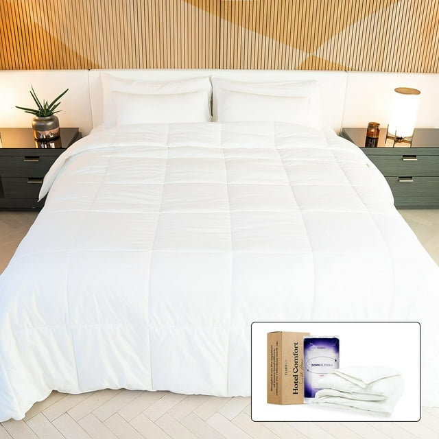 FluffCo Down Comforter/Hotel Comforter (Blended Material Queen ...