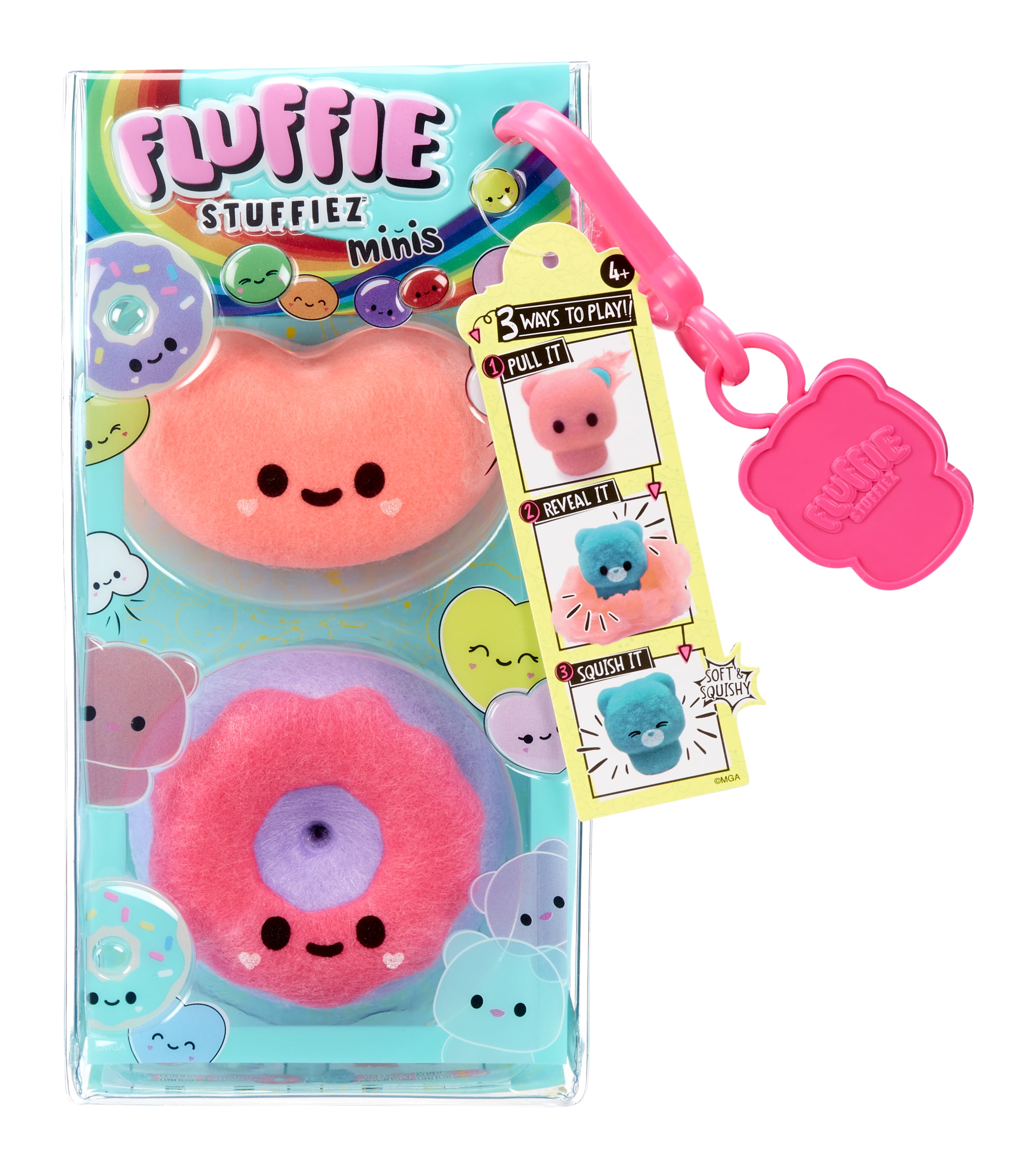 Fluffie Stuffiez Jelly Bean & Donut Minis Collectible, Surprise Reveal Soft and Squishable ...