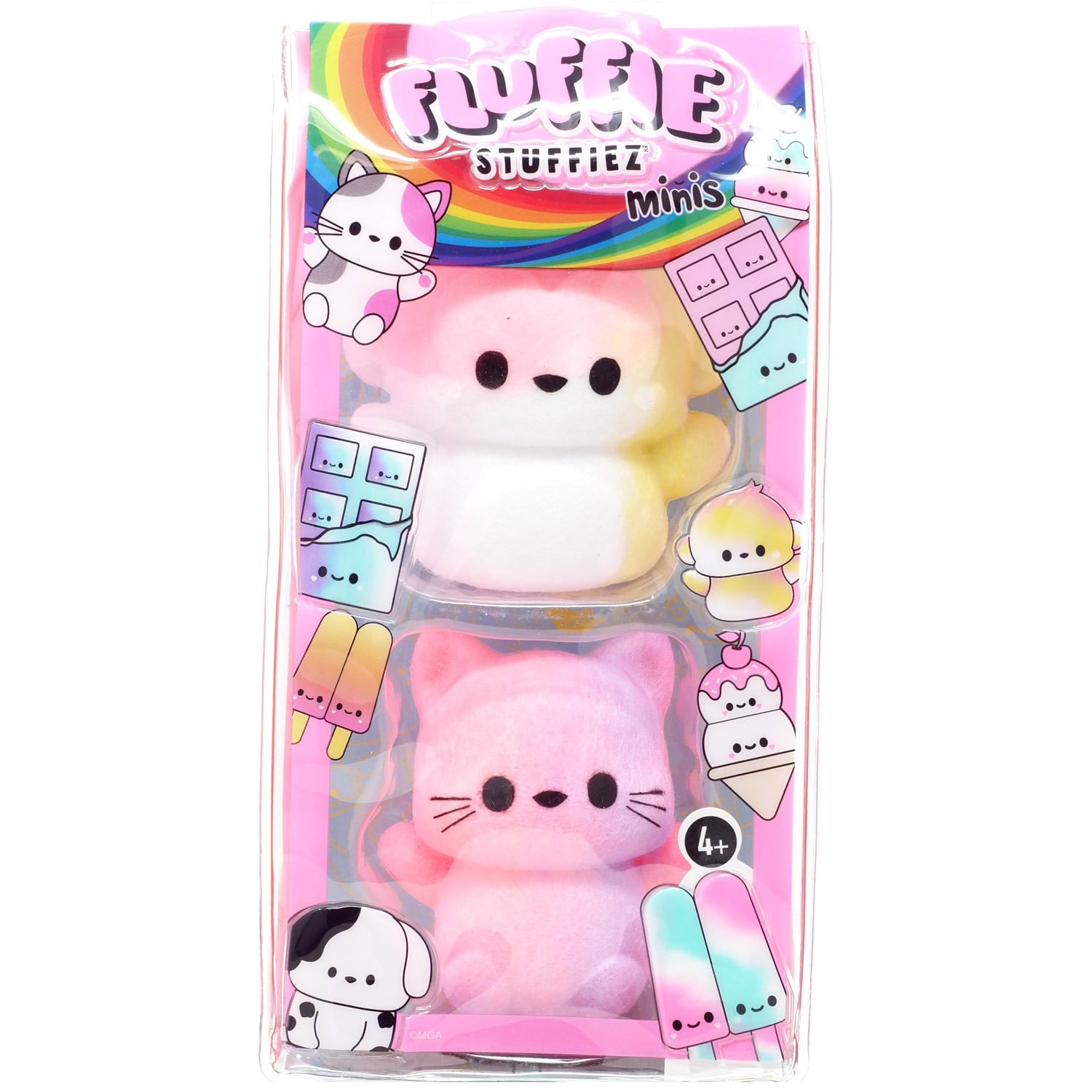 Fluffie Stuffiez Minis Monkey & Cat Figure 2-Pack (Soft & Squishable ...