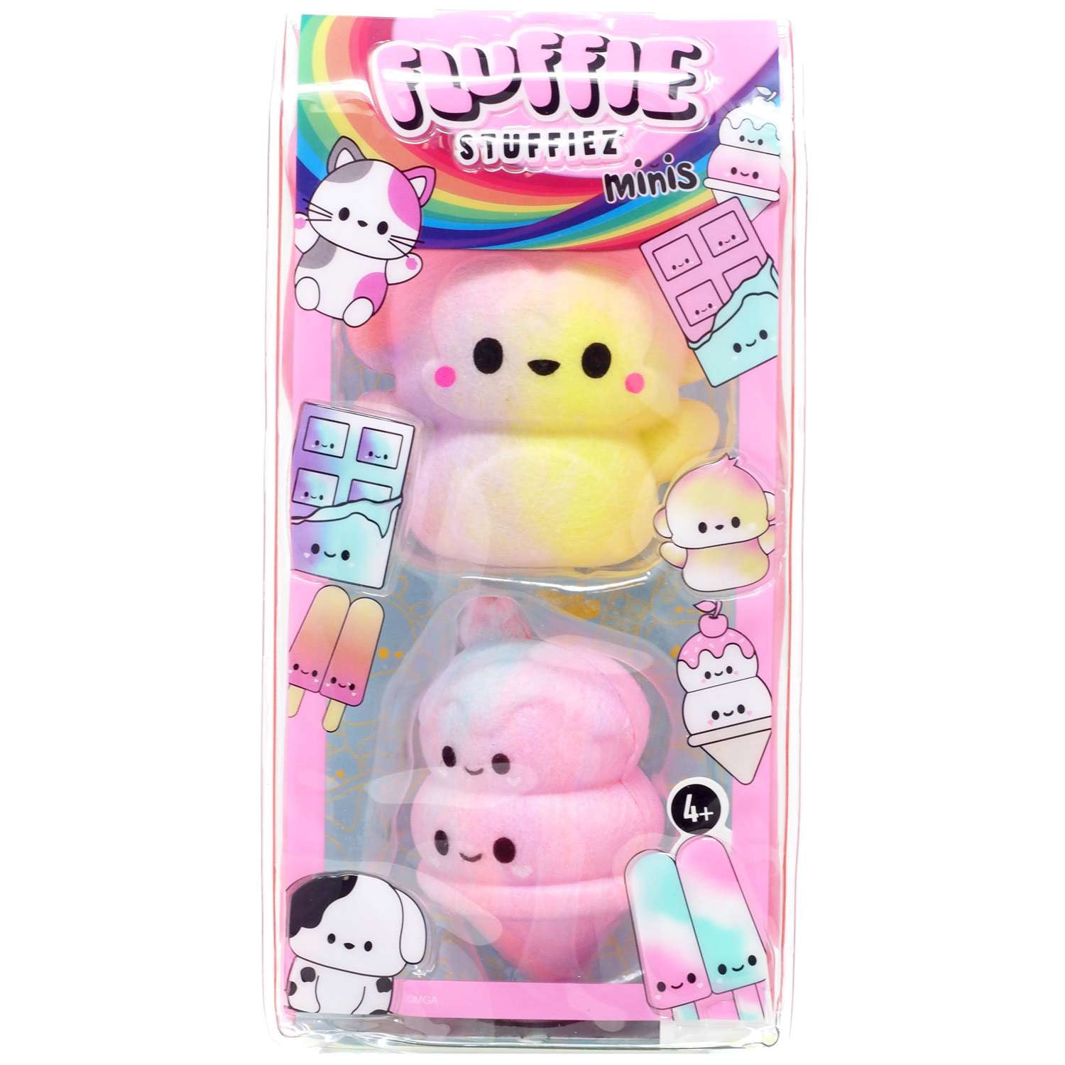 Fluffie Stuffiez Minis Monkey & Ice Cream Cone Figure 2-Pack - Walmart.com