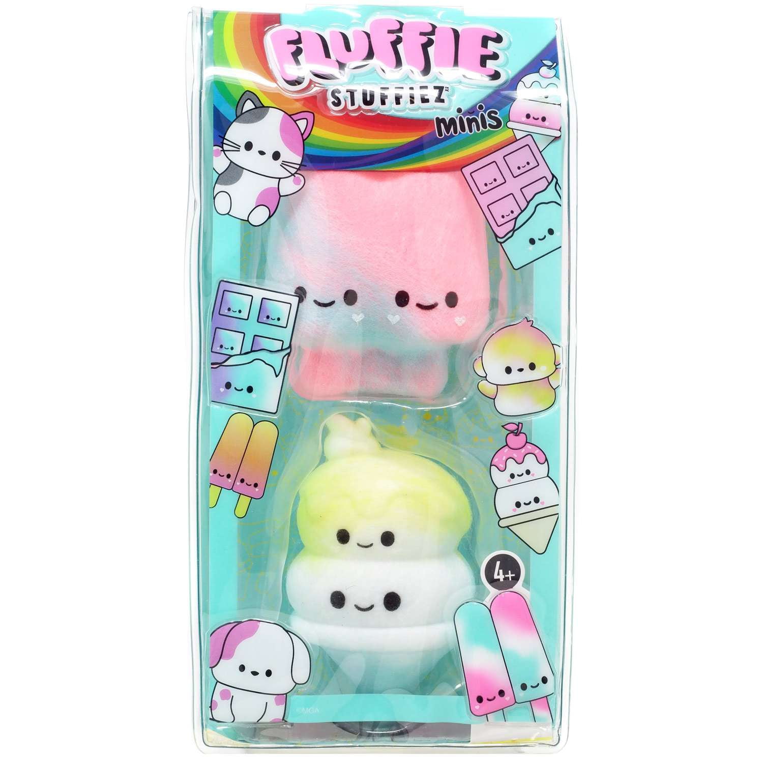 Fluffie Stuffiez Minis Popsicle & Ice Cream Cone Figure 2-Pack ...