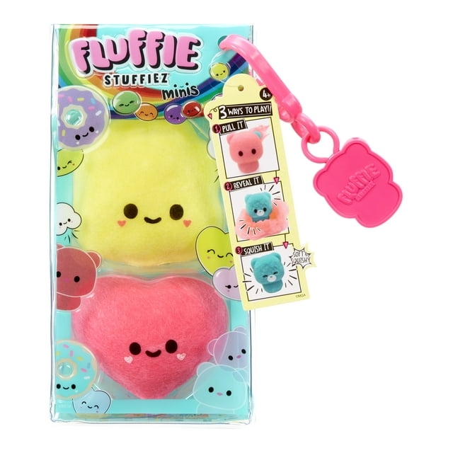 Fluffie Stuffiez Popcorn & Heart Candy Minis Collectible, Surprise ...