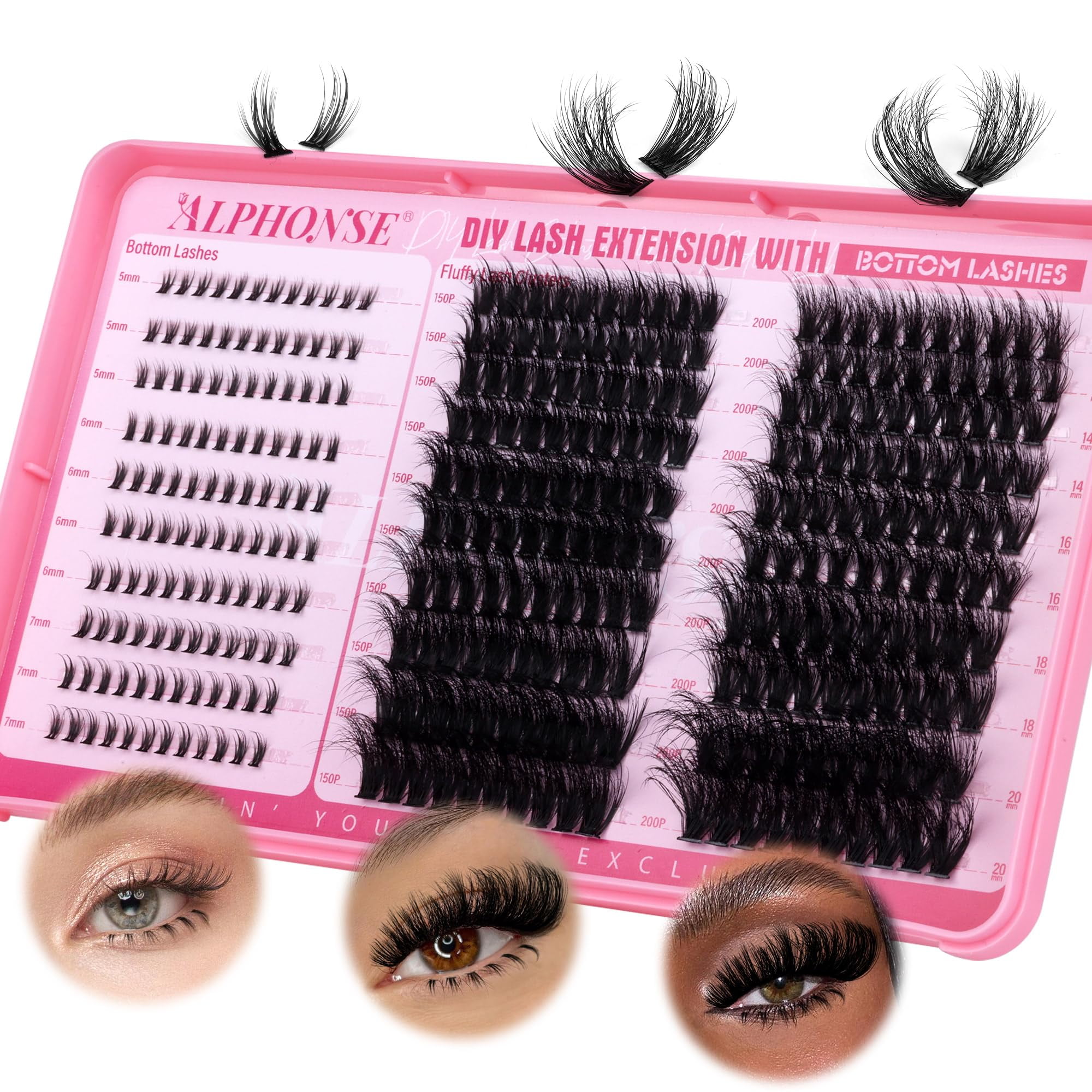 Fluffier Lash Clusters with SSF20 Bottom Lashes Cluster Eyelash ...