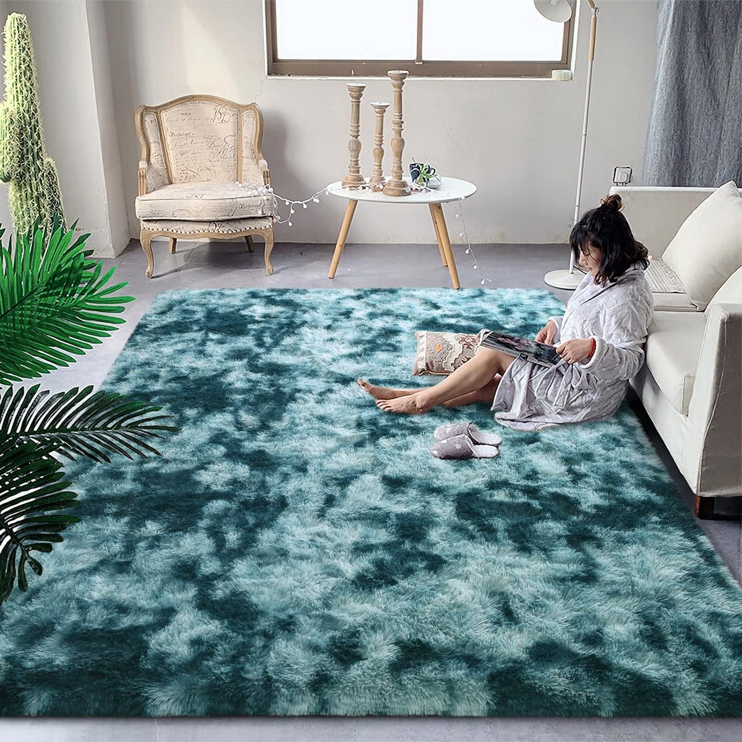 Fluffy Area Rugs for Bedroom Living Room, 5x8 Feet Indoor Carpets for ...