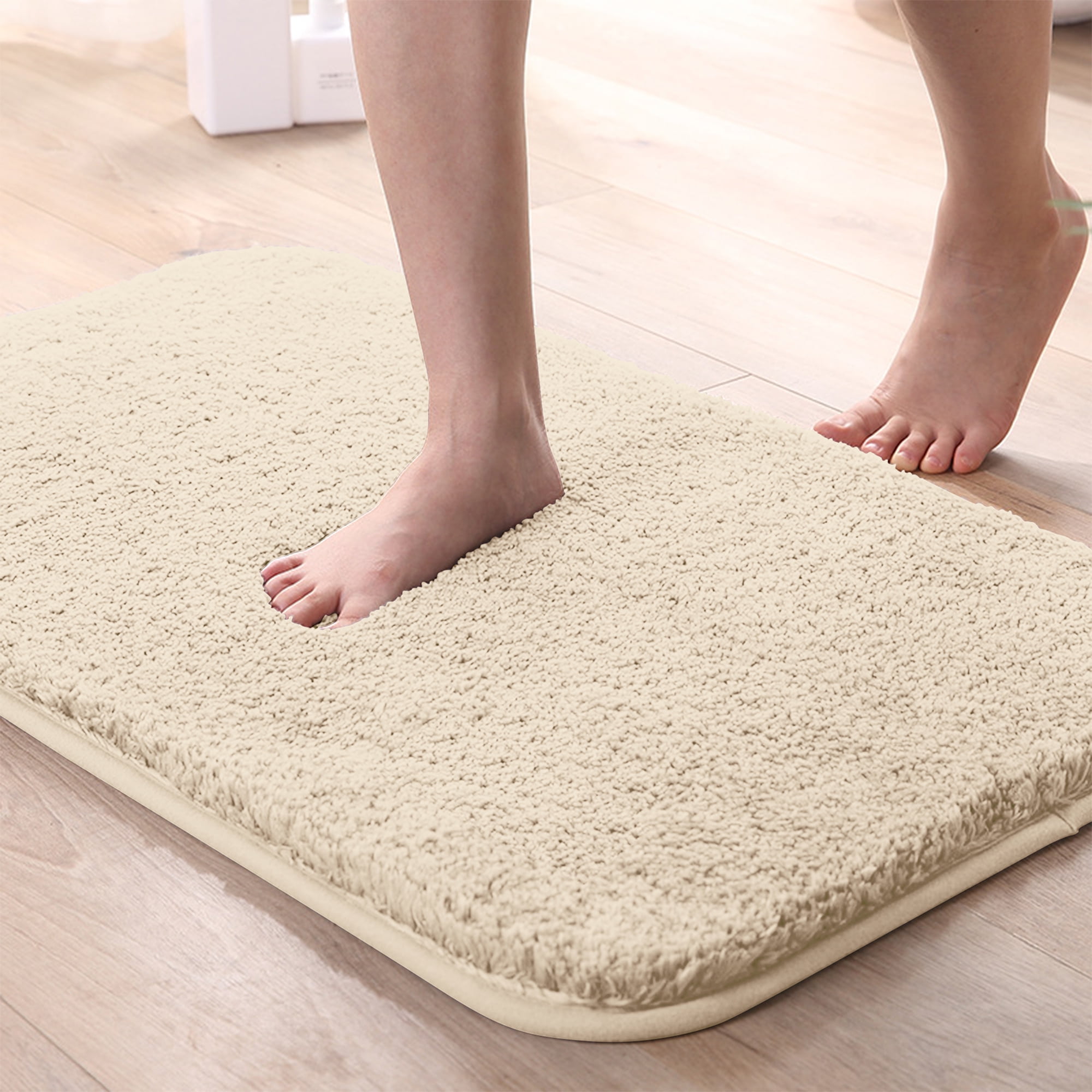 Fluffy Bath Rugs Plush Bath Mats for Bathroom Non Slip Thick Rugs for ...