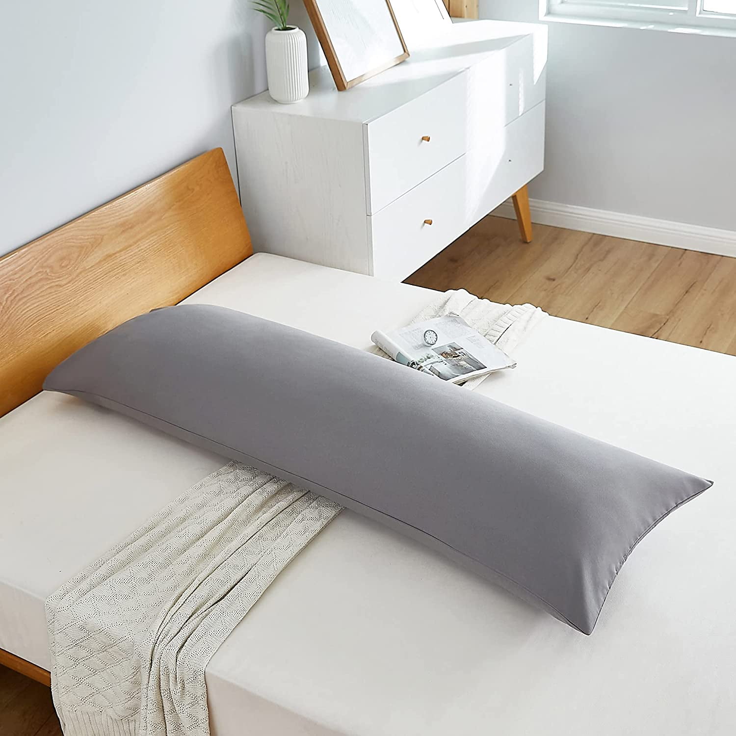 Fluffy Bed Sleeping Side Sleeper Body Pillow Insert, 20\u201d x 60 ...