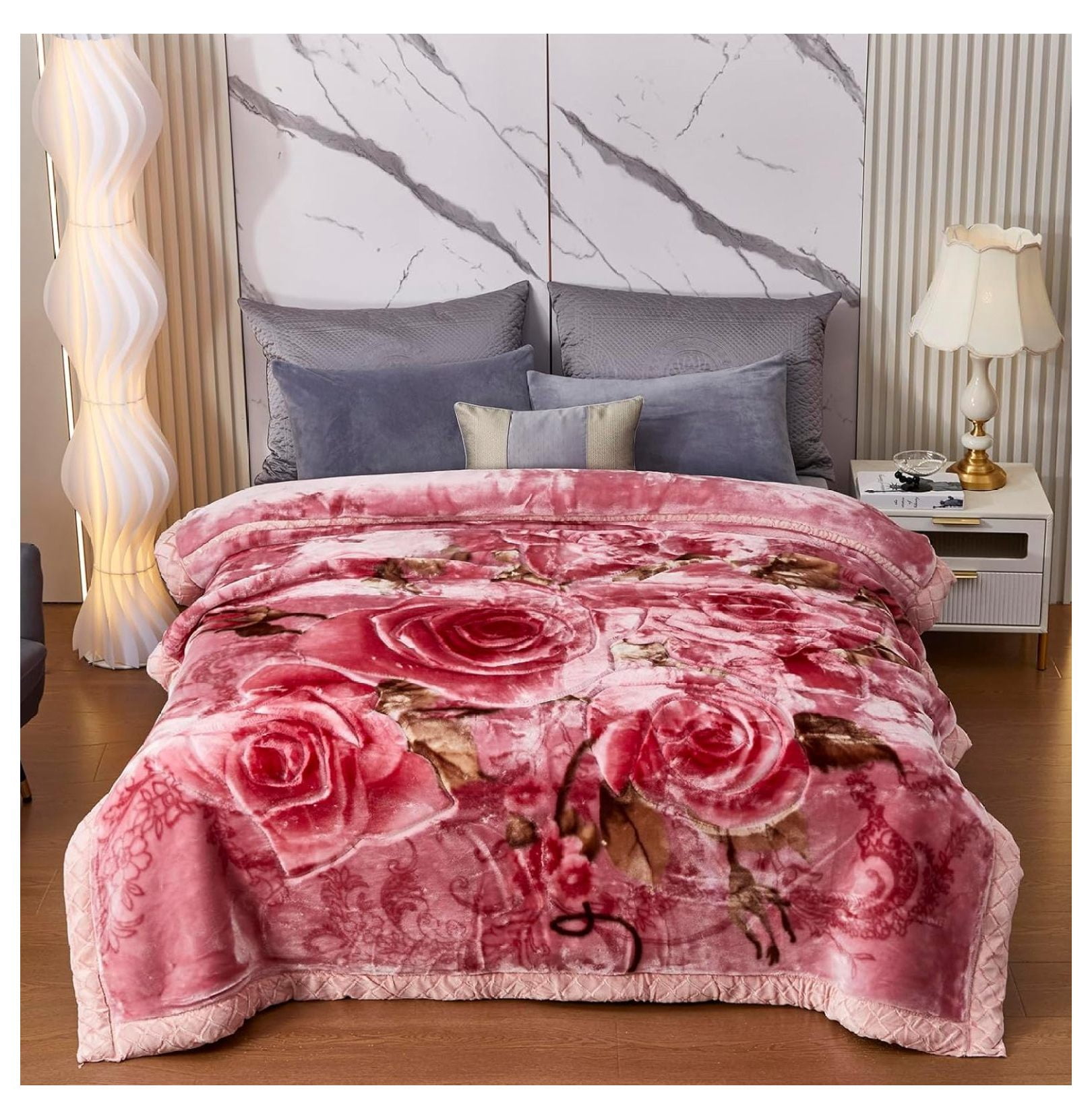 Fluffy Blanket 2 Ply Faux Fur Korean Mink Blanket Soft Wrap Blanket 71 ...