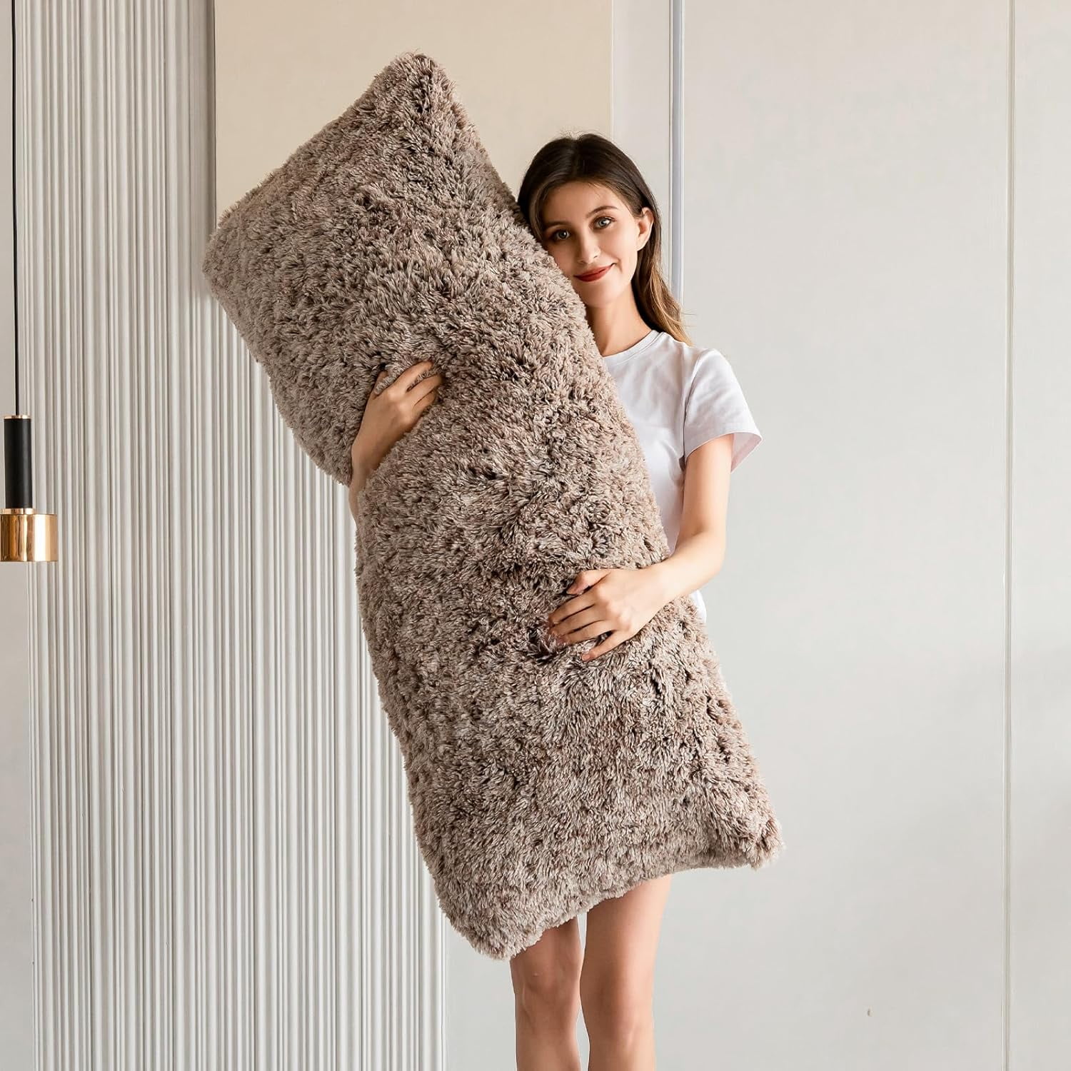 Fluffy Body Pillow - Soft Supportive Long Pillow for Bed for Adults ...