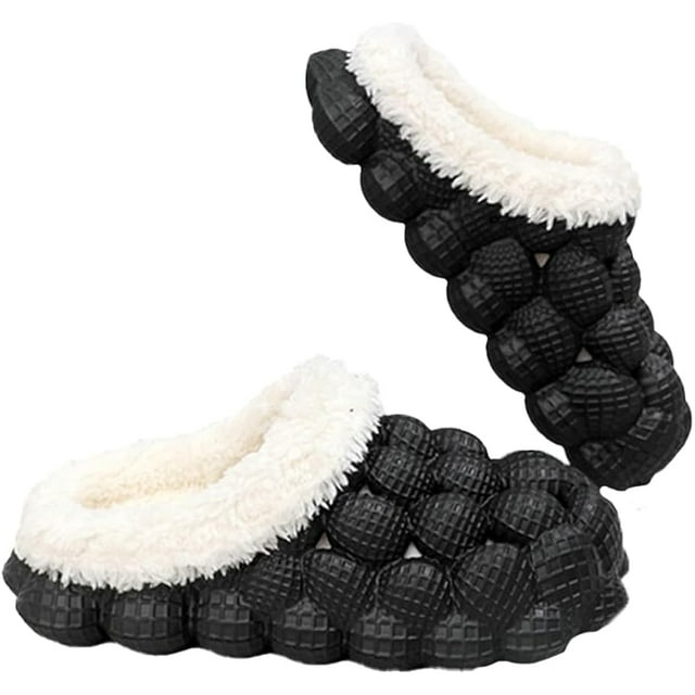 Fluffy Bubble Slippers for Men Women Cozy Comfy Plush House Slippers ...