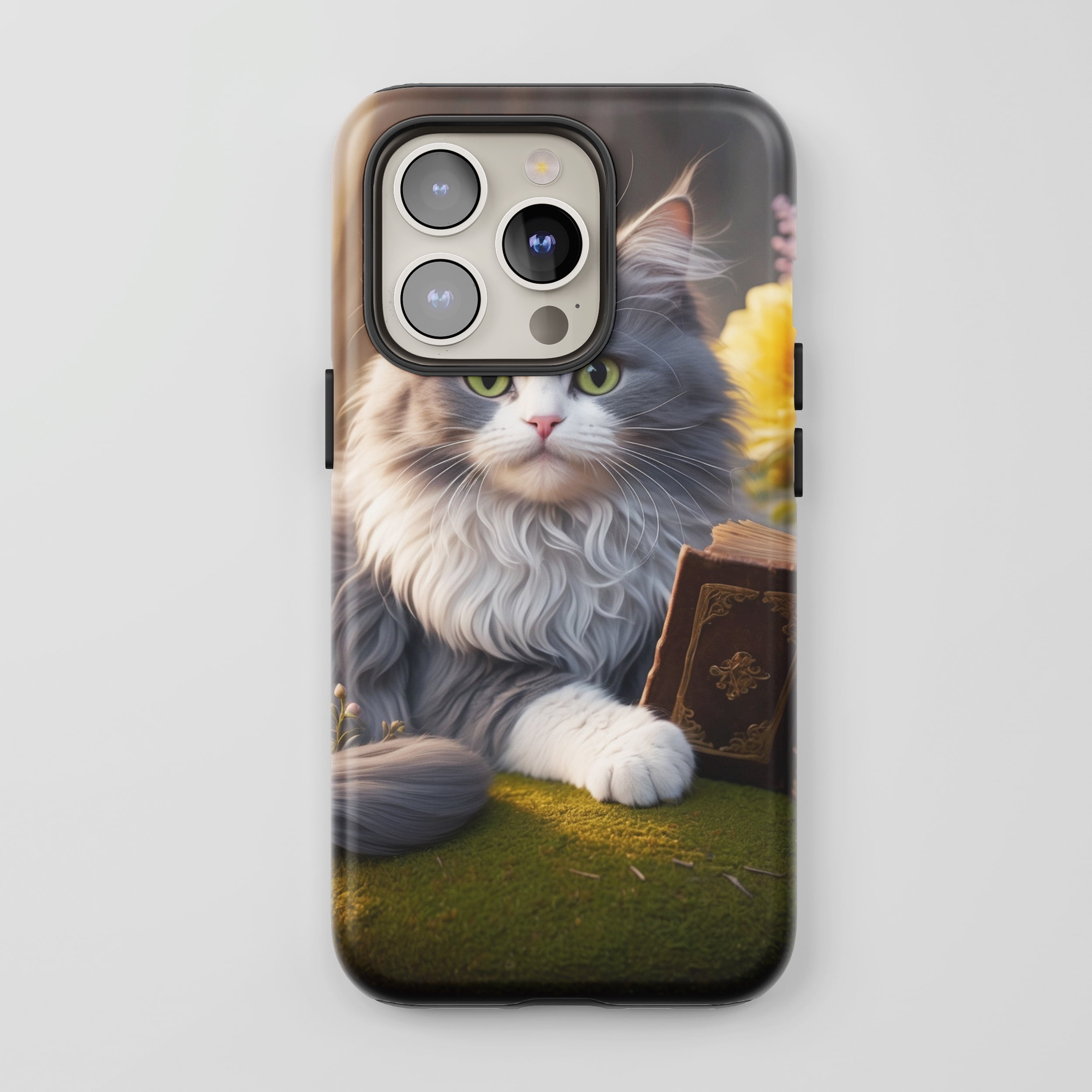 Fluffy Cat For All iPhone Series Protective Phone Case Fantasy Theme ...