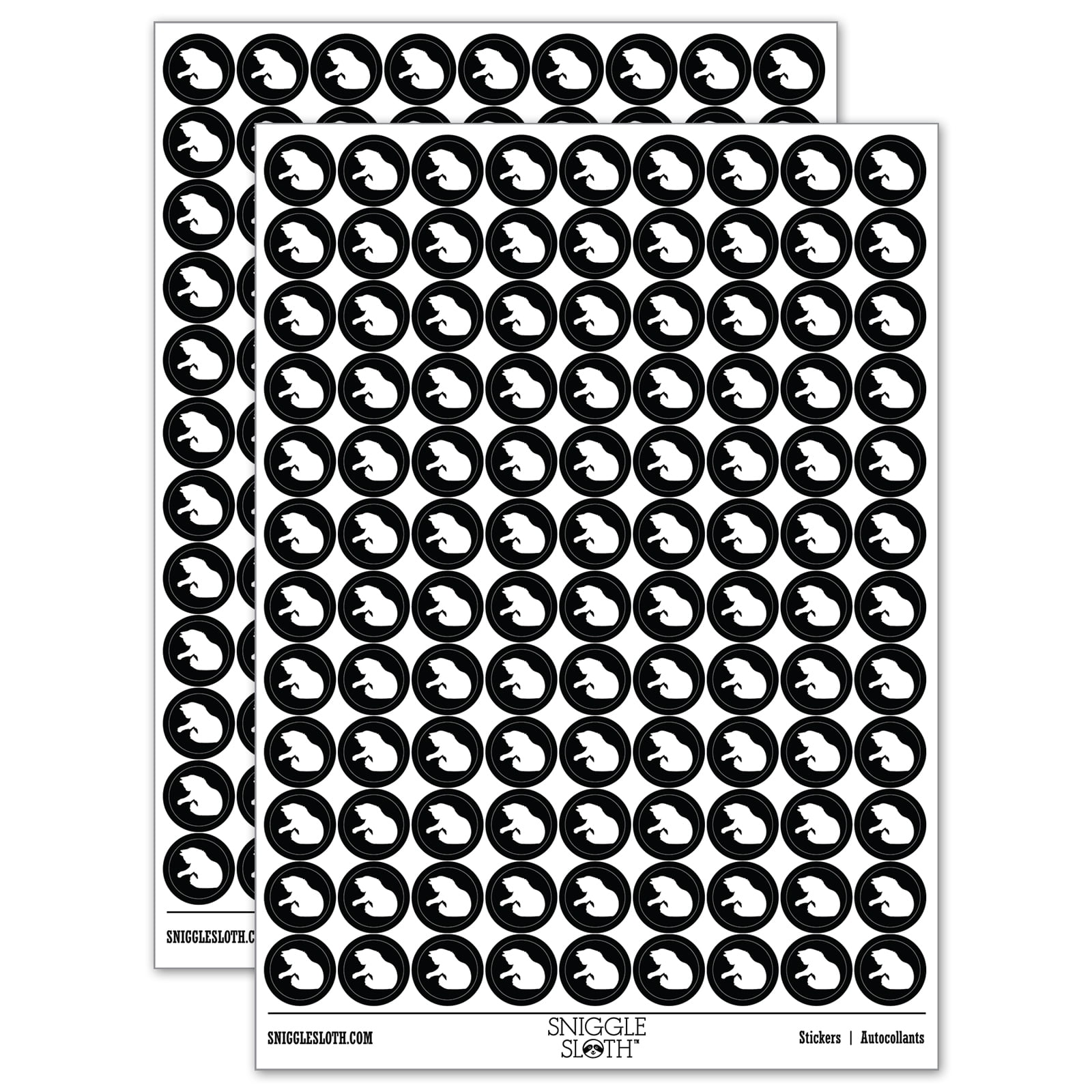 Fluffy Cat Kitten Hitting Something with Paw Claw 200+ Round Stickers ...