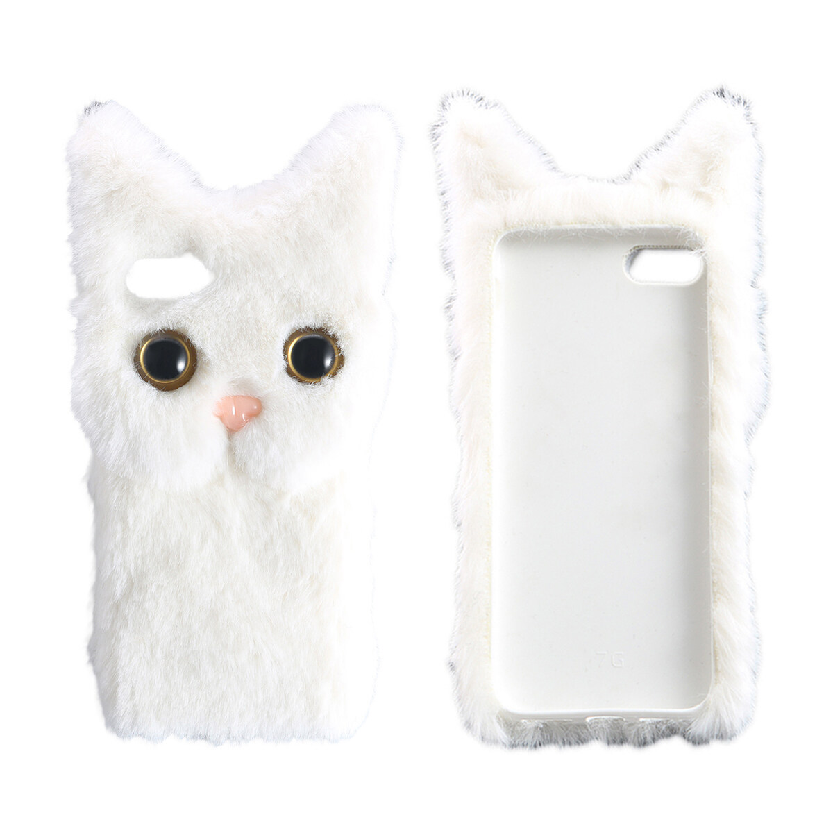 Fluffy Cat Phone Case Shockproof Drop Resistant Phone Cover Warm ...
