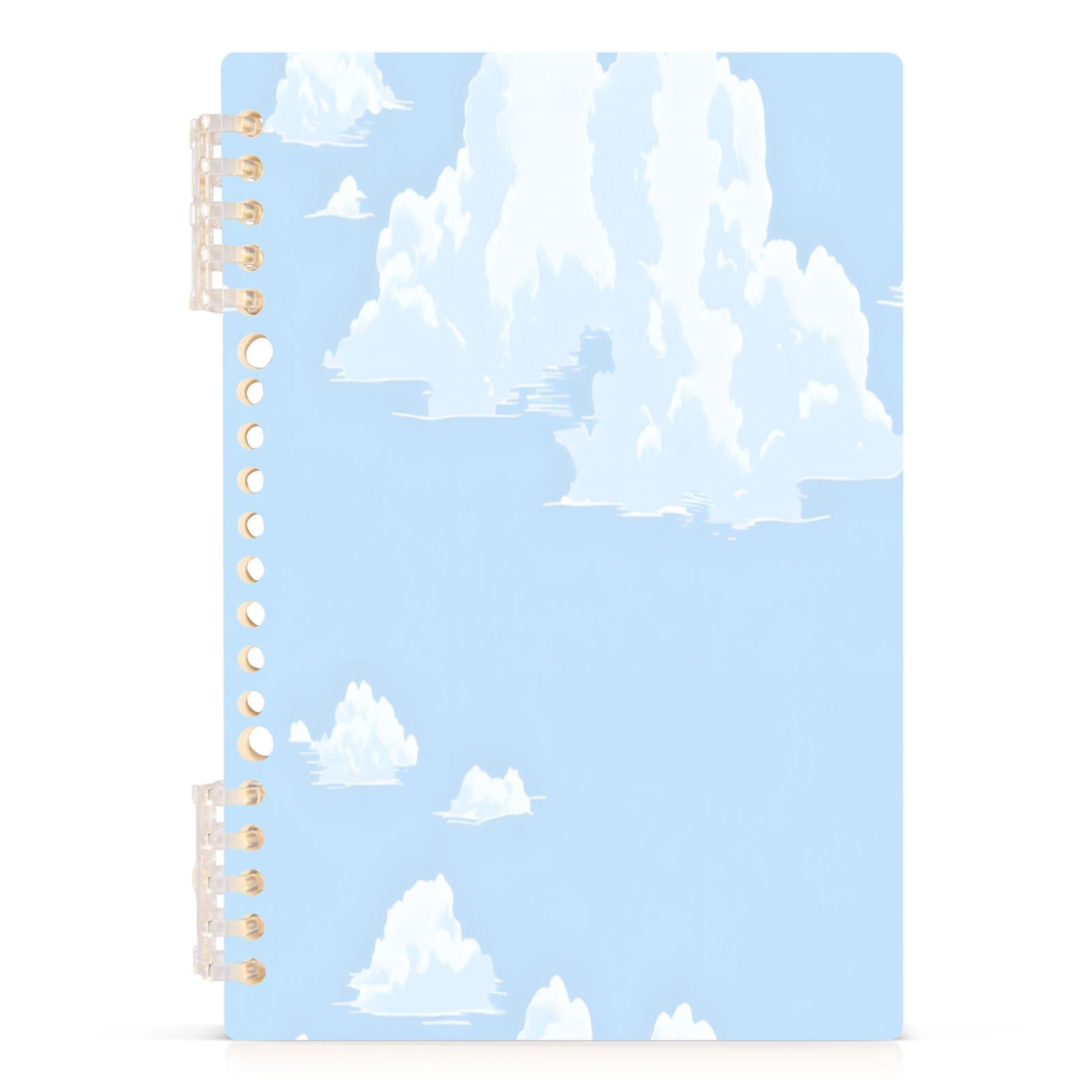 Fluffy Clouds A5 8.3x5.7in PP Notebook, Adjustable Rings, 60 Sheets ...