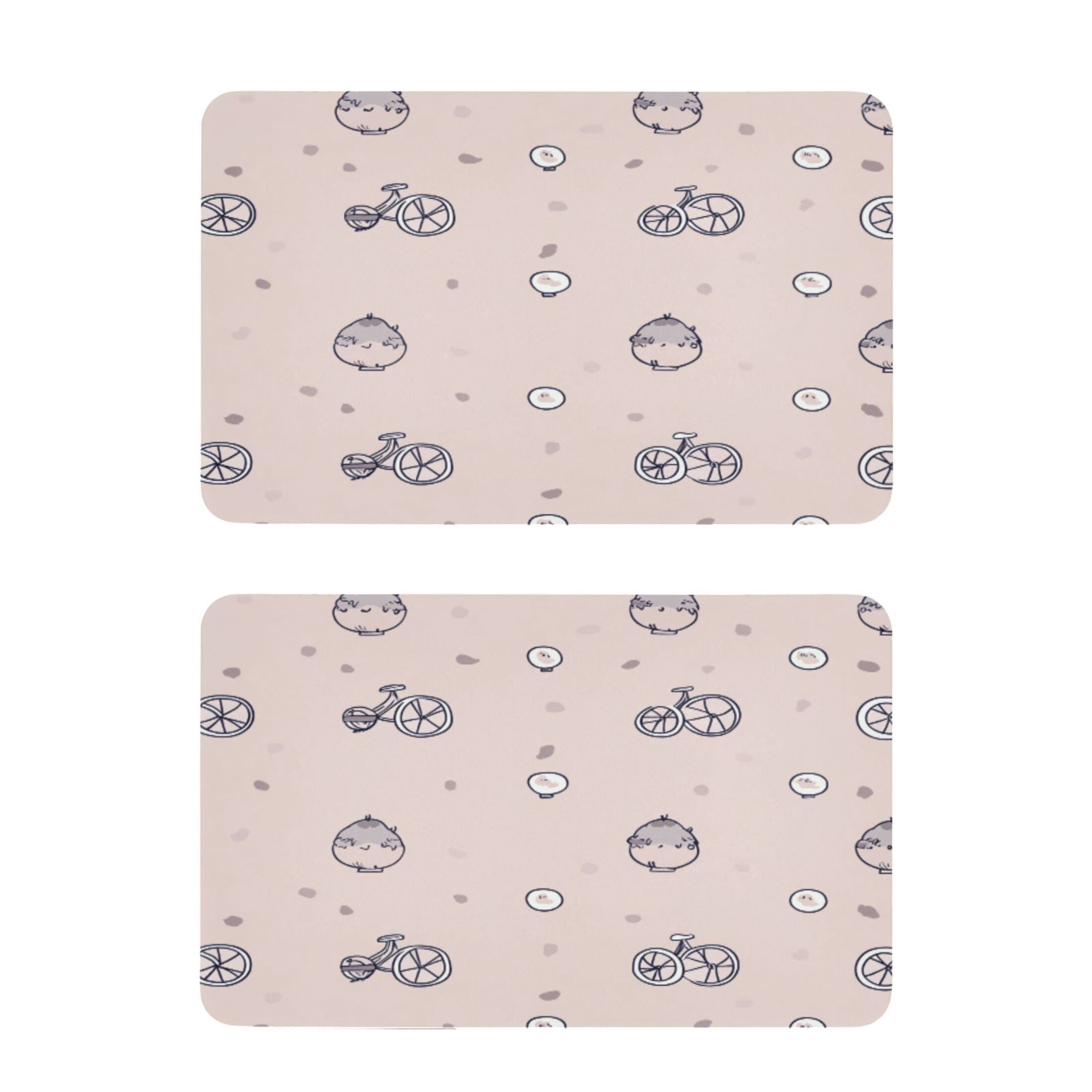 Fluffy Creatures and Bikes 2 Pack 4x2.5 Inch Magnetic Stickers Thick ...