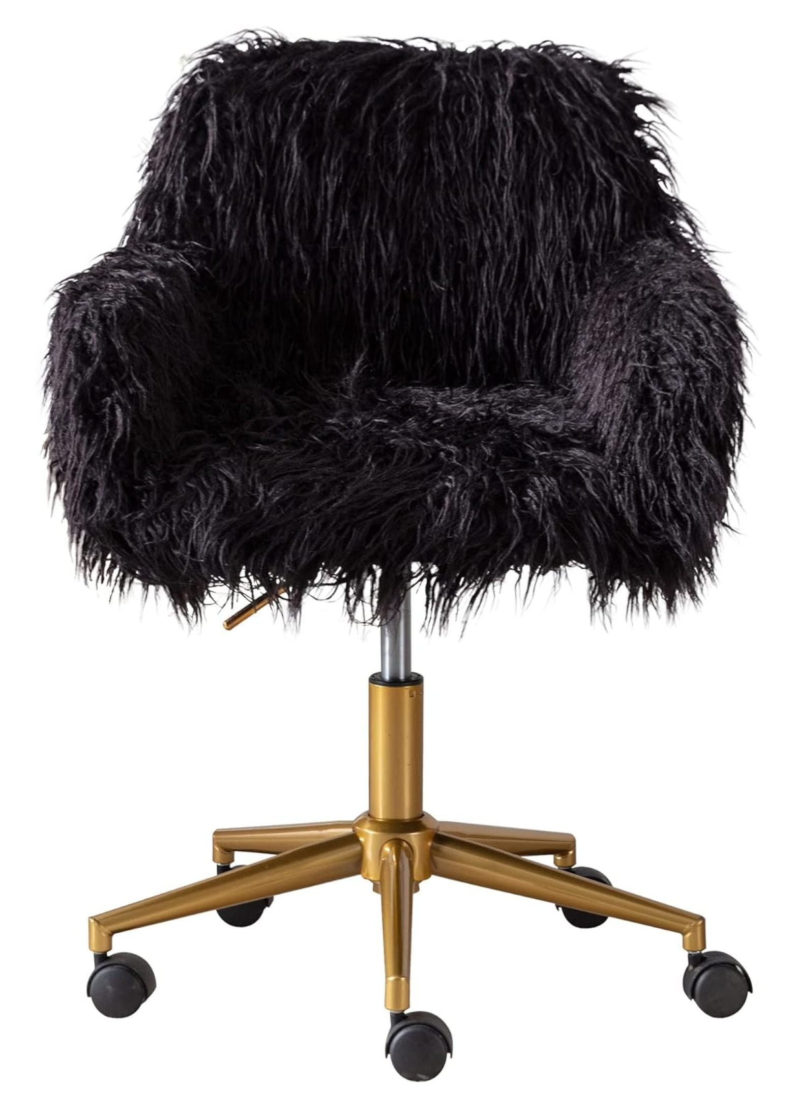 Fluffy Desk Chair, Faux Fur Furry Home Office Chair, Fuzzy Swivel ...