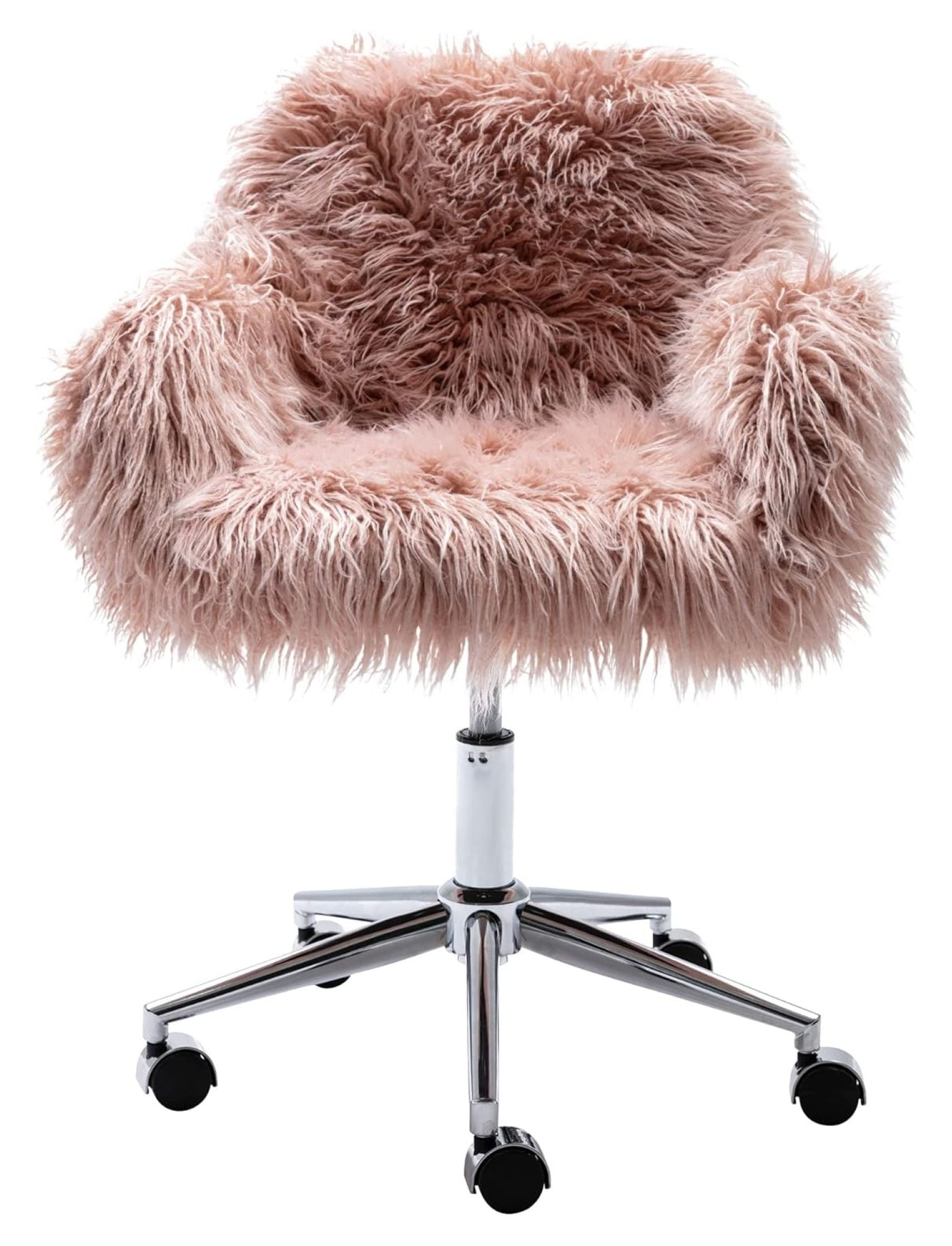 Fluffy Desk Chair, Faux Fur Furry Home Office Chair, Fuzzy Swivel ...