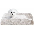 Fluffy Dog Crate Bed for Small Dogs, Plush Faux Fur Crate Pad, Calming ...