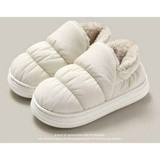 Fluffy Down Slippers For Unisex，Women Winter Slippers Non-Slip Bathroom ...