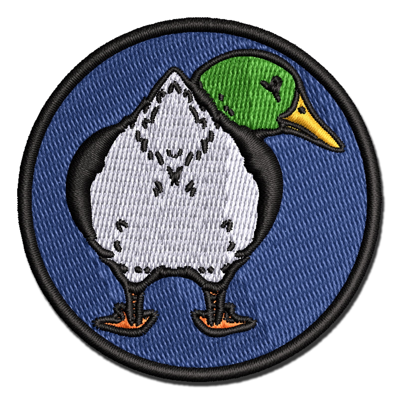 Fluffy Duck Butt Looking Behind Applique Multi-Color Embroidered Hook ...