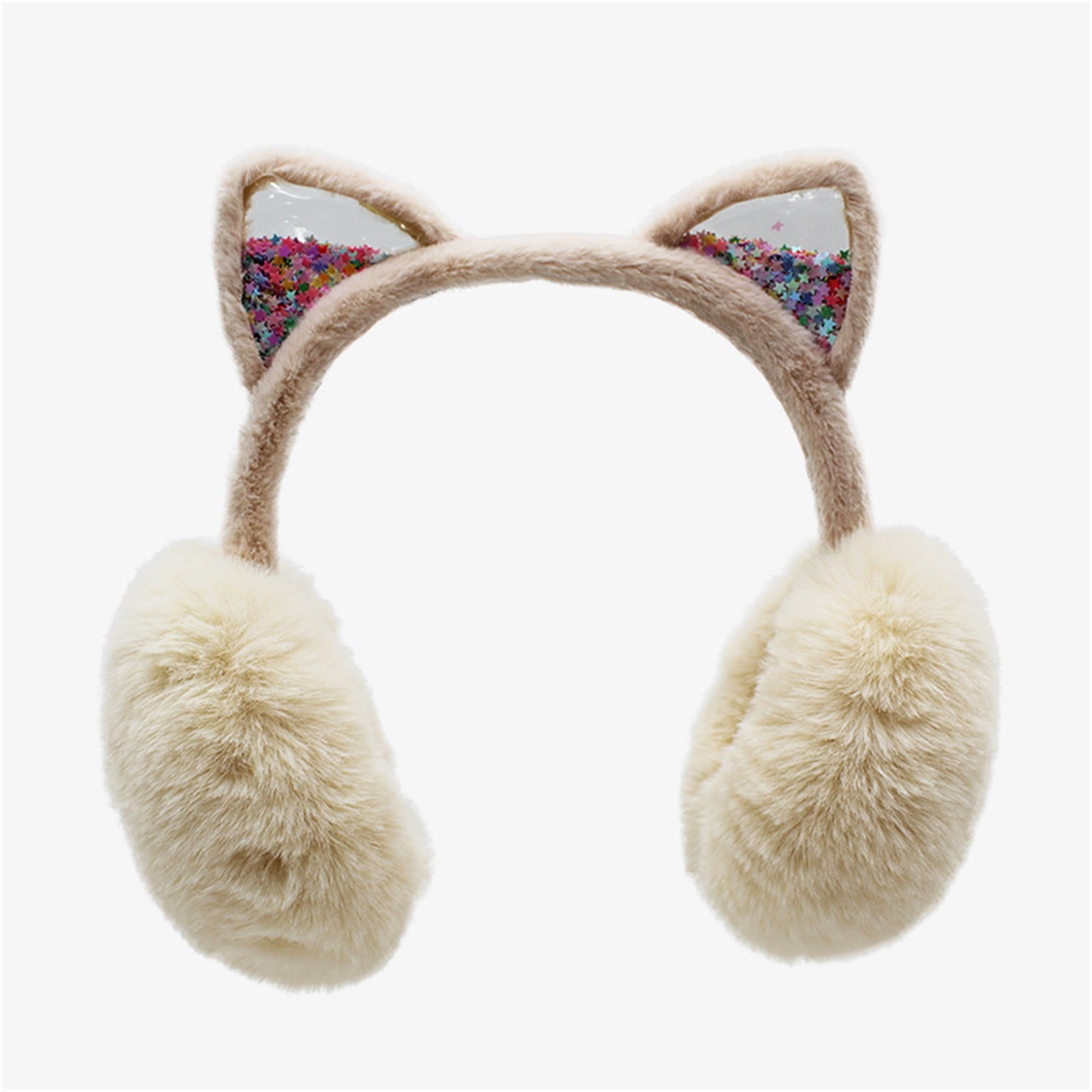 Fluffy Ear Muff Women Plush Foldable Earmuffs Kids Winter Earmuffs ...