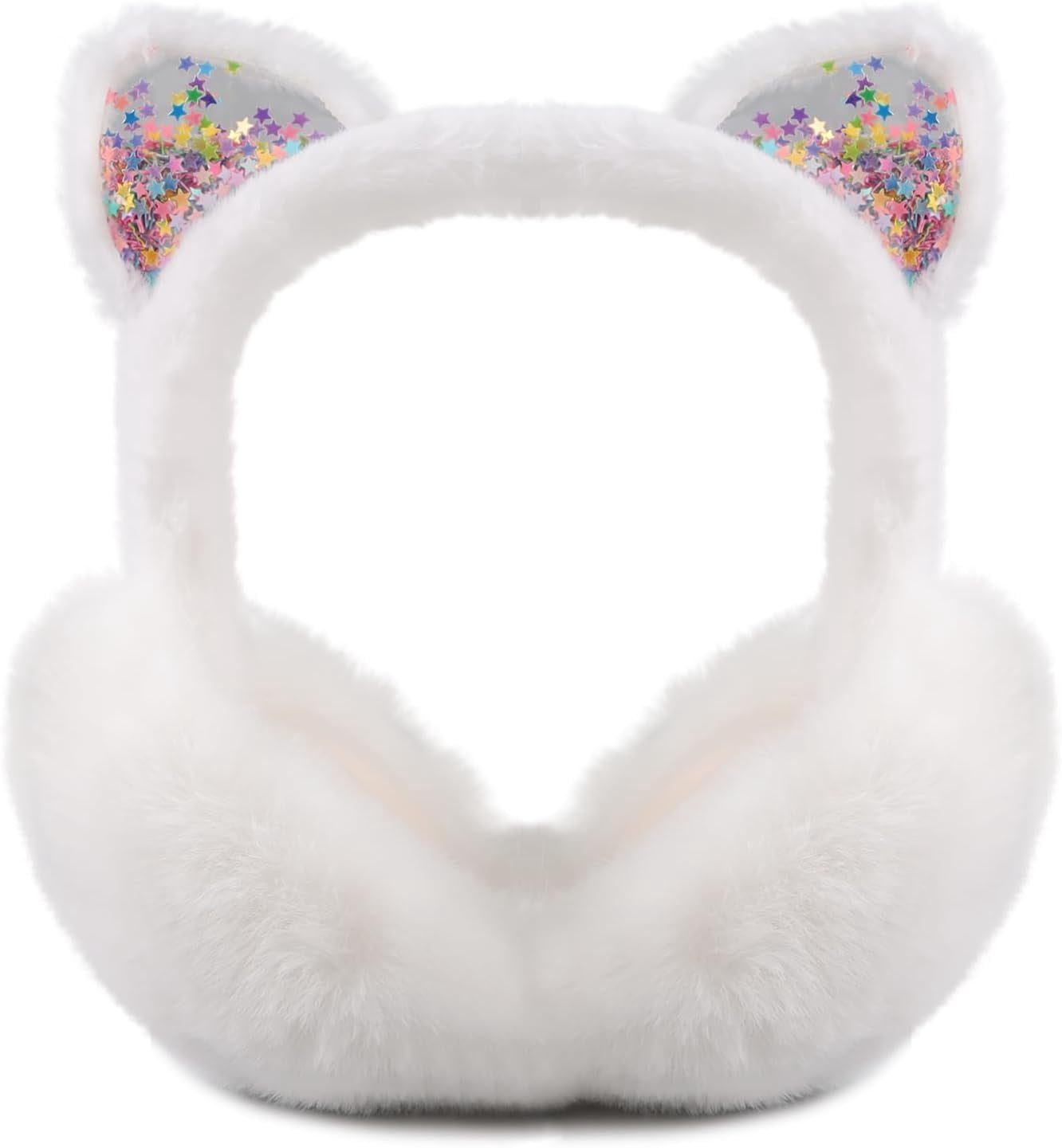 Fluffy Ear Muff for Women Plush Foldable Earmuffs Kids Winter Earmuffs ...