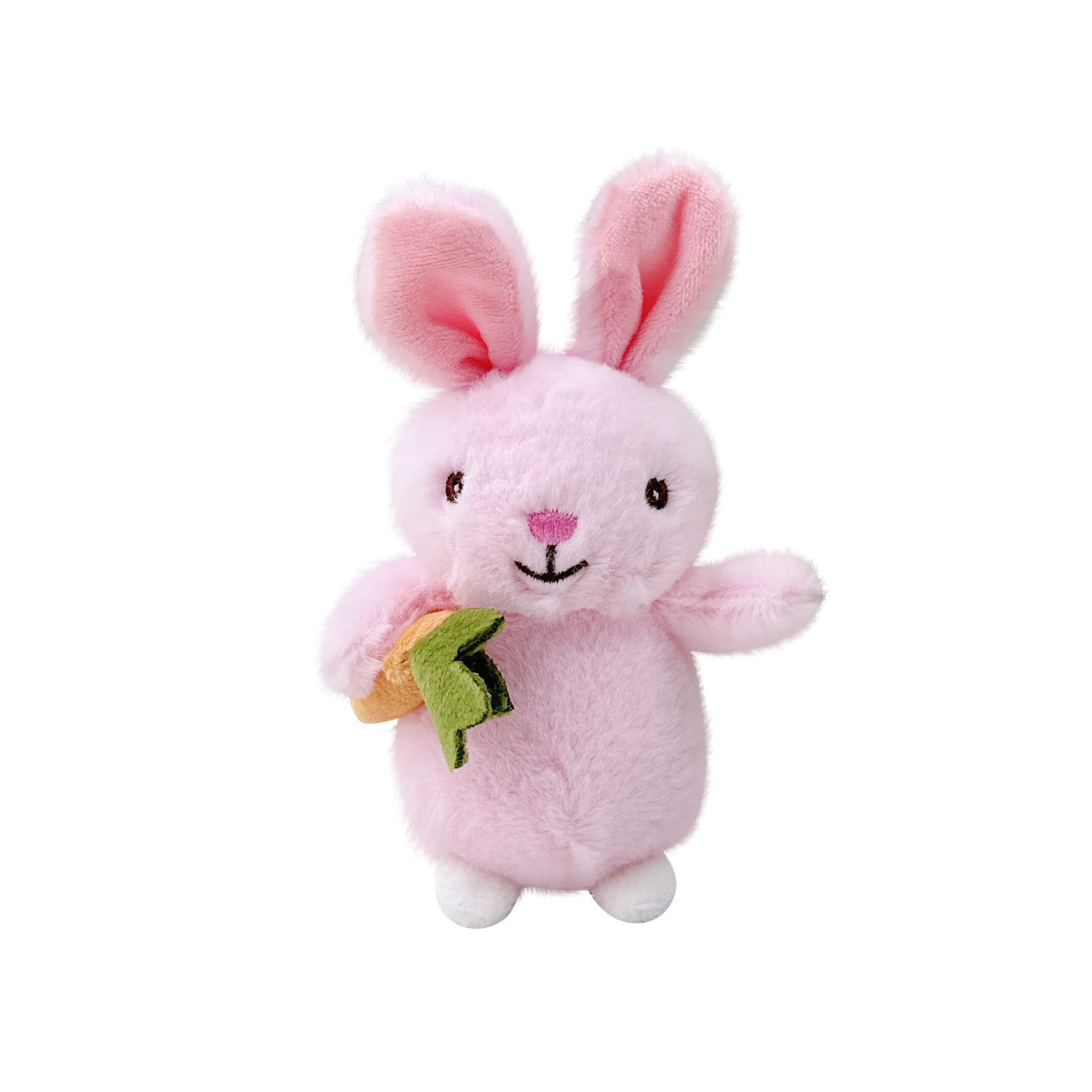 Fluffy Easter Bunny Stuffed Animal with Bow – Plush Bunny Toy Cute ...