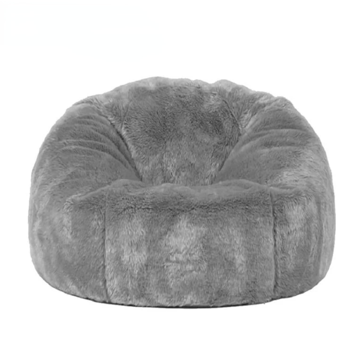 Fluffy Factory Custom 2/3/4/5ft Pouf Sofa Cover for Bean Bag Chair ...