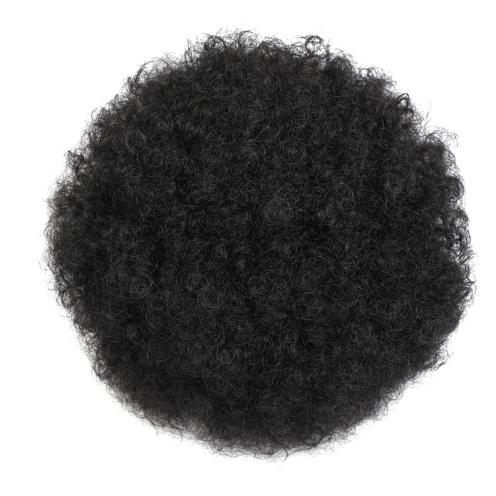 Fluffy Fashion Nutural Chignon Brazilian 8Inch Afro Puff Ponytail Hair ...