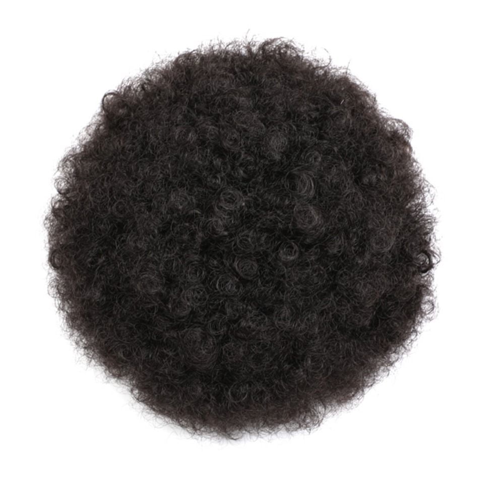 Fluffy Fashion Nutural Chignon Brazilian 8Inch Afro Puff Ponytail Hair ...
