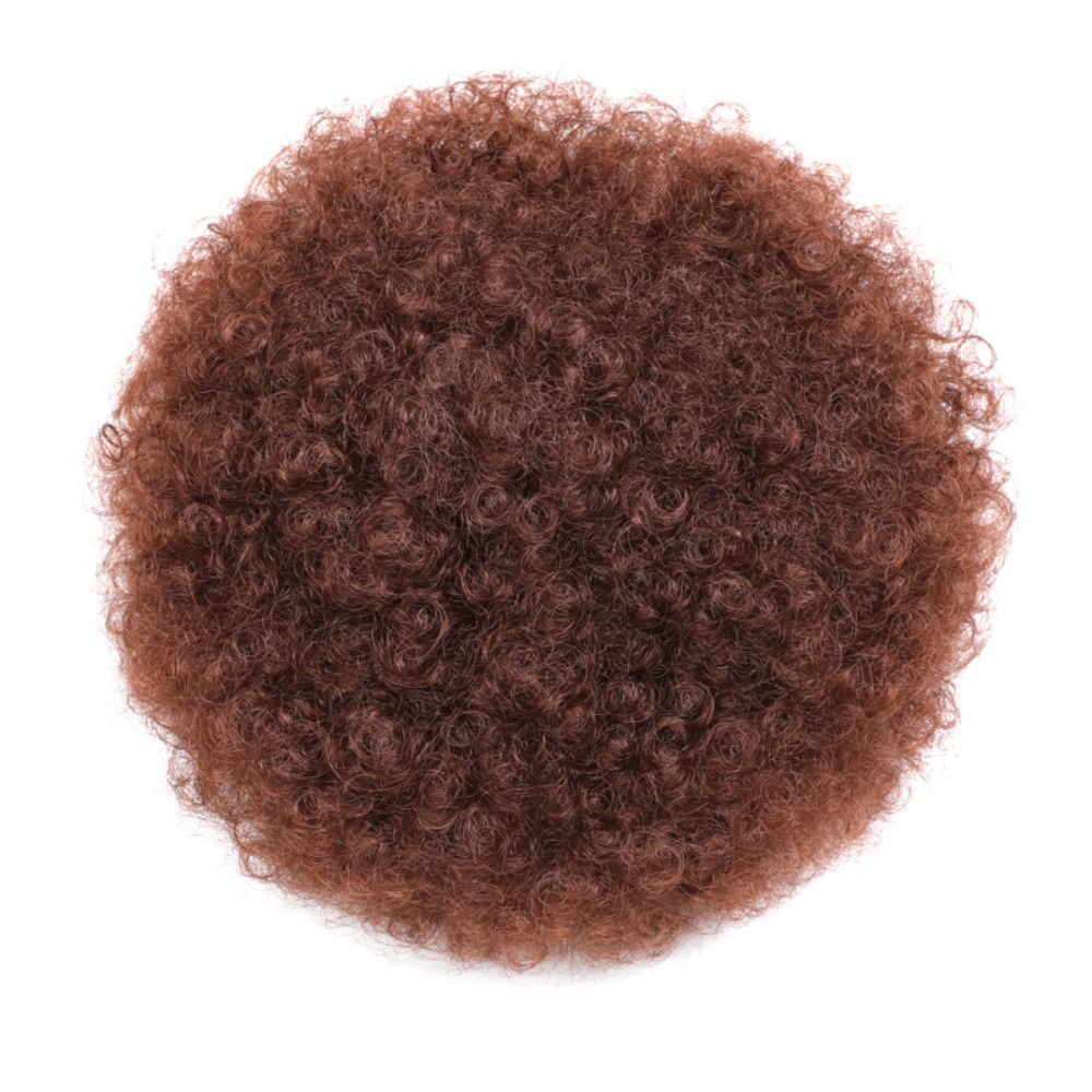 Fluffy Fashion Nutural Chignon Brazilian 8Inch Afro Puff Ponytail Hair ...