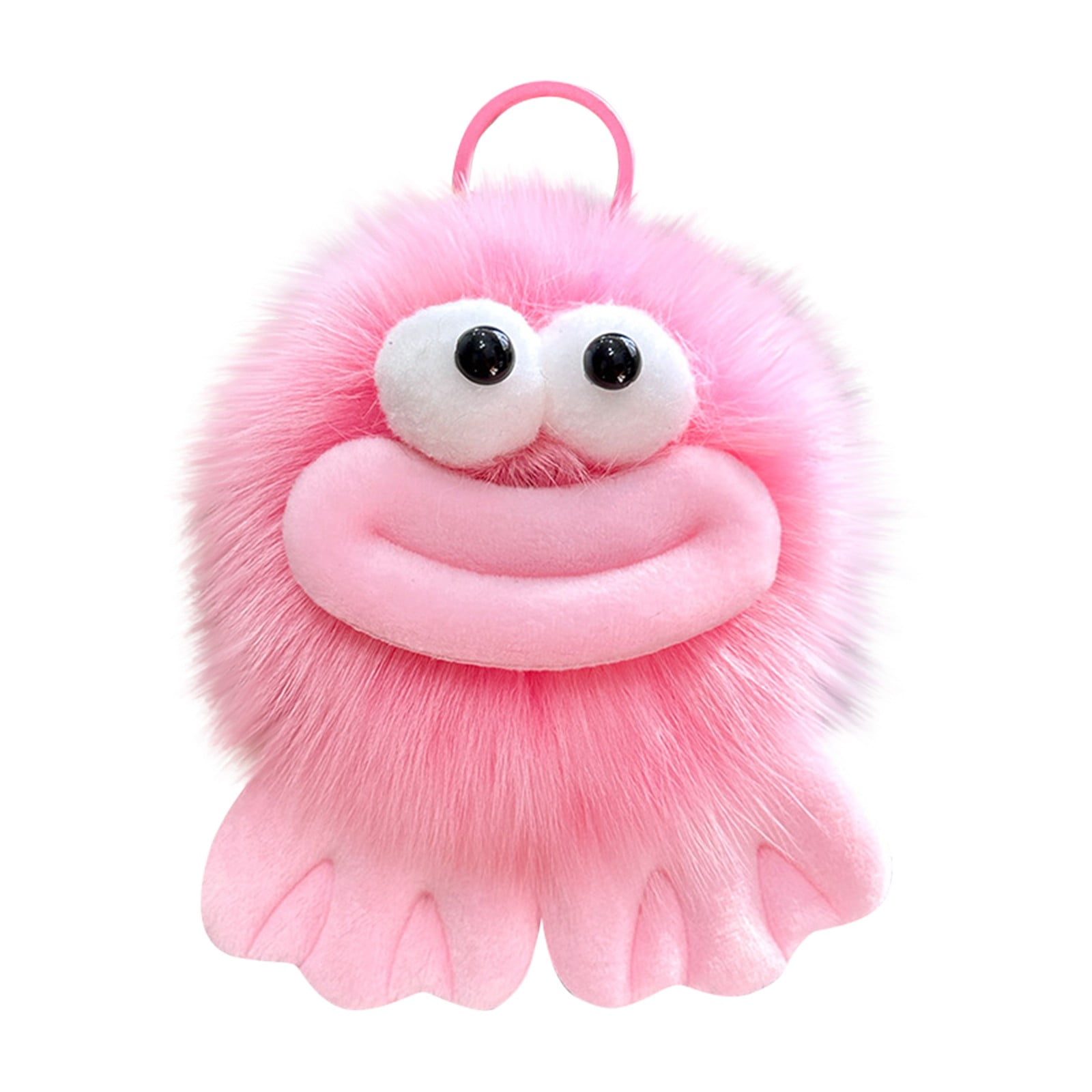 Fluffy Fox Tail Duck Paw Keychain Pendant Plush Ball Bag Charm Car ...