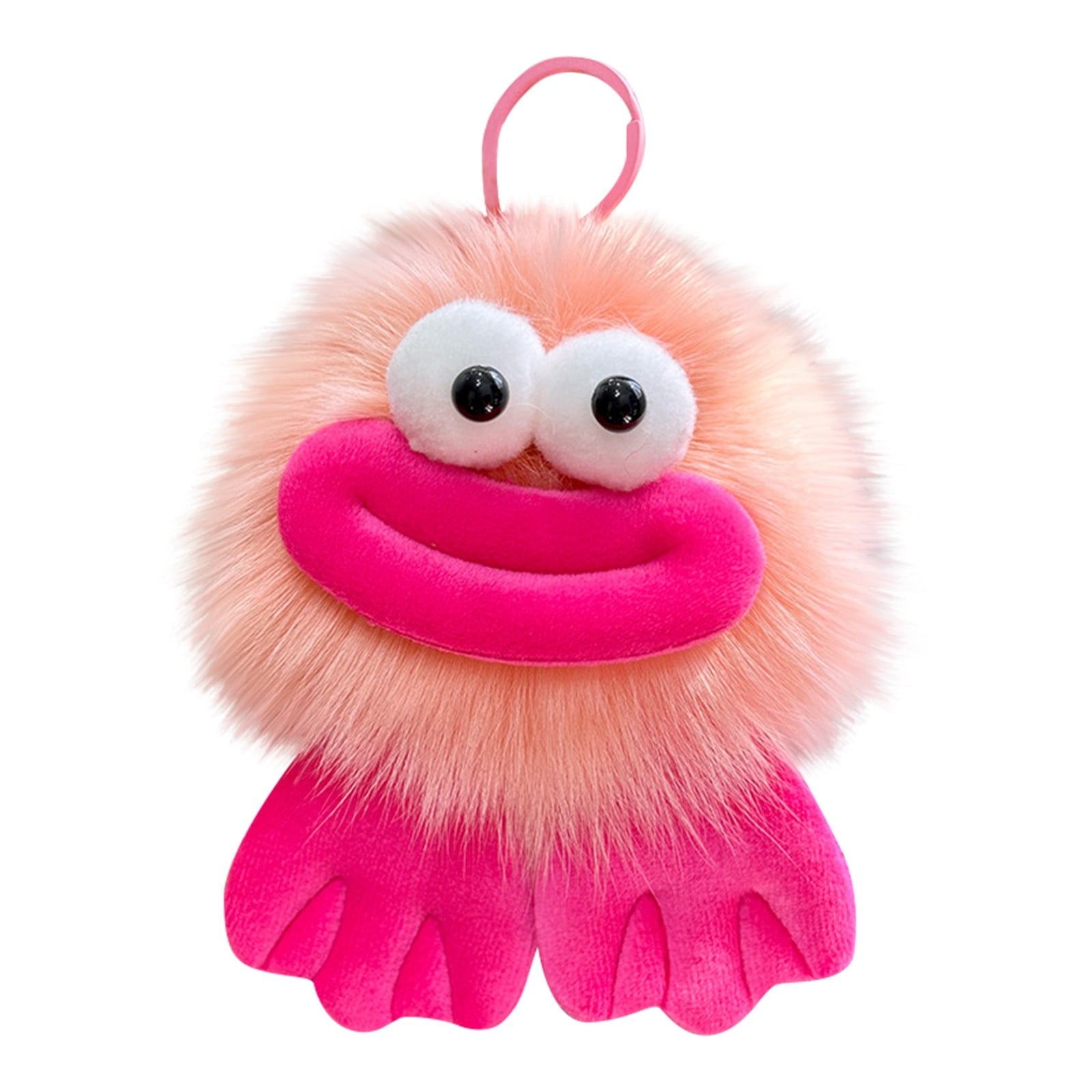 Fluffy Fox Tail Duck Paw Keychain Pendant Plush Ball Bag Charm Car ...