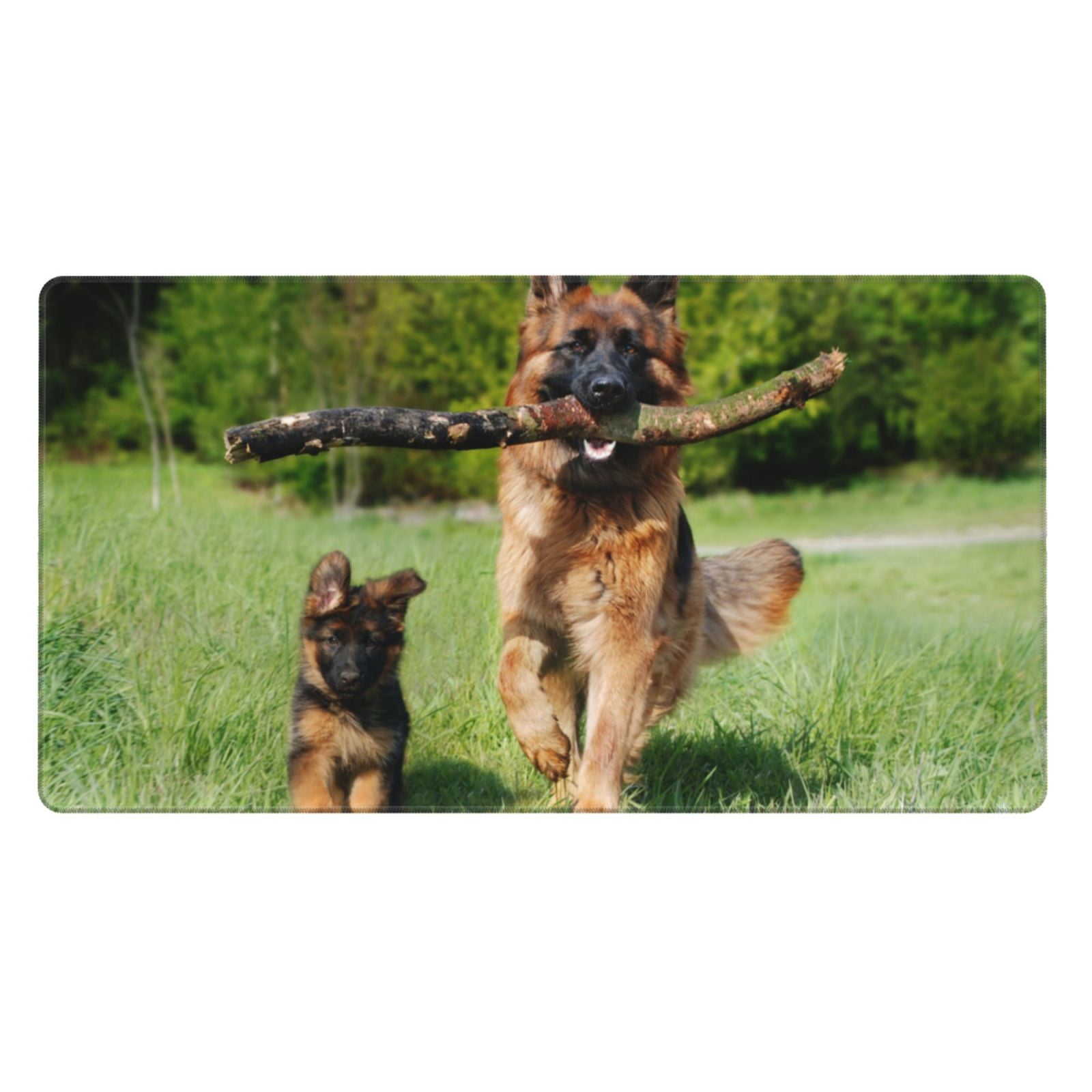 Fluffy German Shepherd Dog And Puppy Mousepad Large Mouse Pad Desk Pad ...