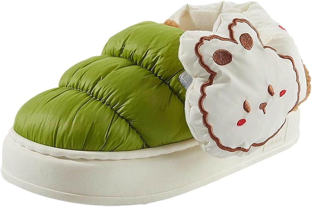 Fluffy House Slippers for Women Men Cute Bunny Cozy Plush Slippers Non ...