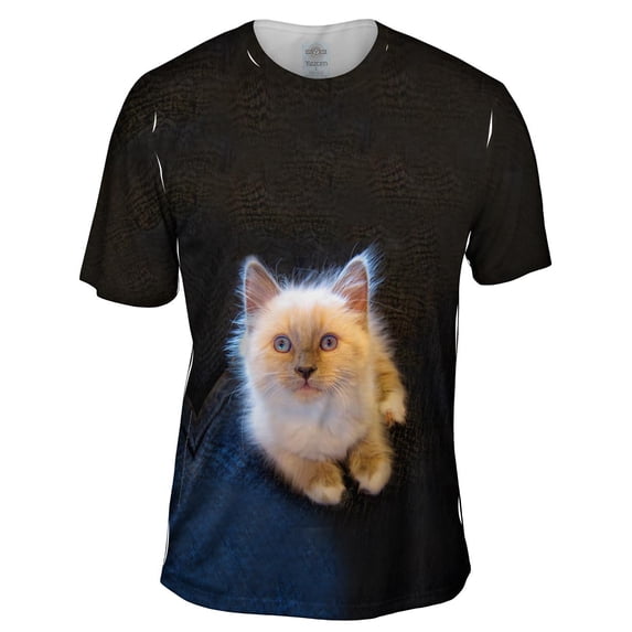 Fluffy Kitty Cat Stare Mens T-Shirt All Over Print - Walmart.com