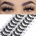 Fluffy Lashes Eyelashes Short Wispy Eye Lash Strips 10 Pairs Separated ...