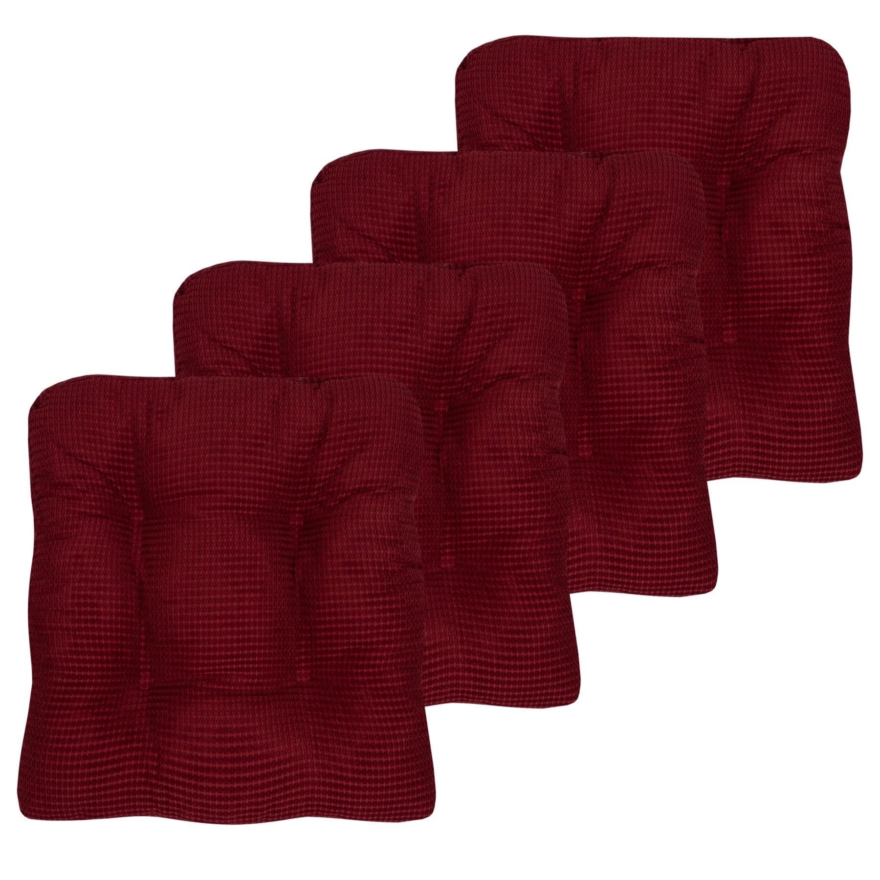 Fluffy Memory Foam Non Slip Chair Cushion Pad 2-4-6-12 Pack Burgundy ...