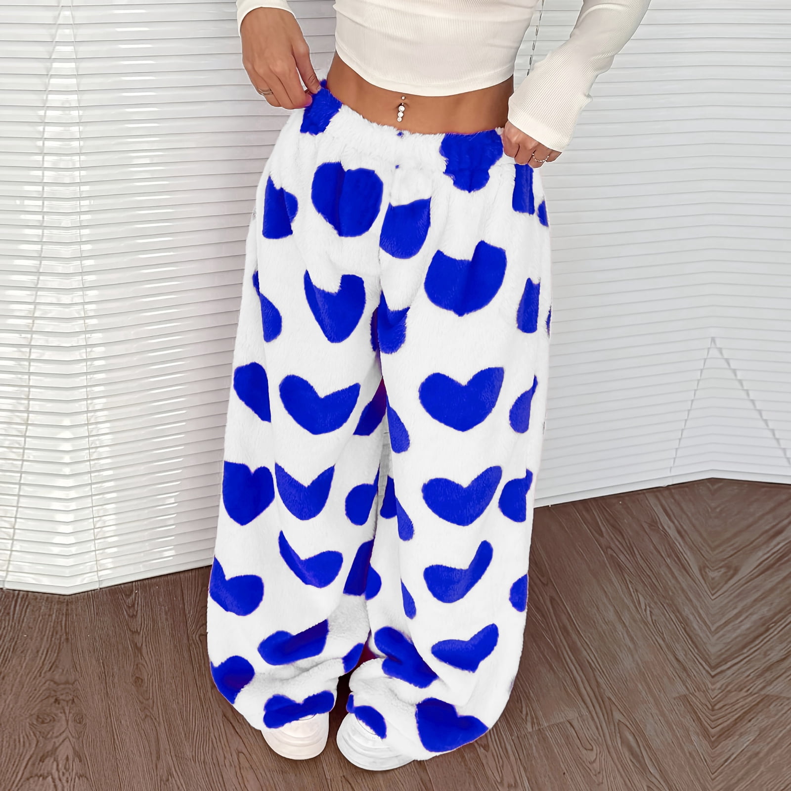 Fluffy Pajama Pants Leopard Pants Women Therian Fuzzy Pajama Pants Y2k ...