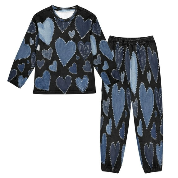 Fluffy Pajamas Set Fuzzy Winter Warm Pj Sets Pullover Tops and Long ...