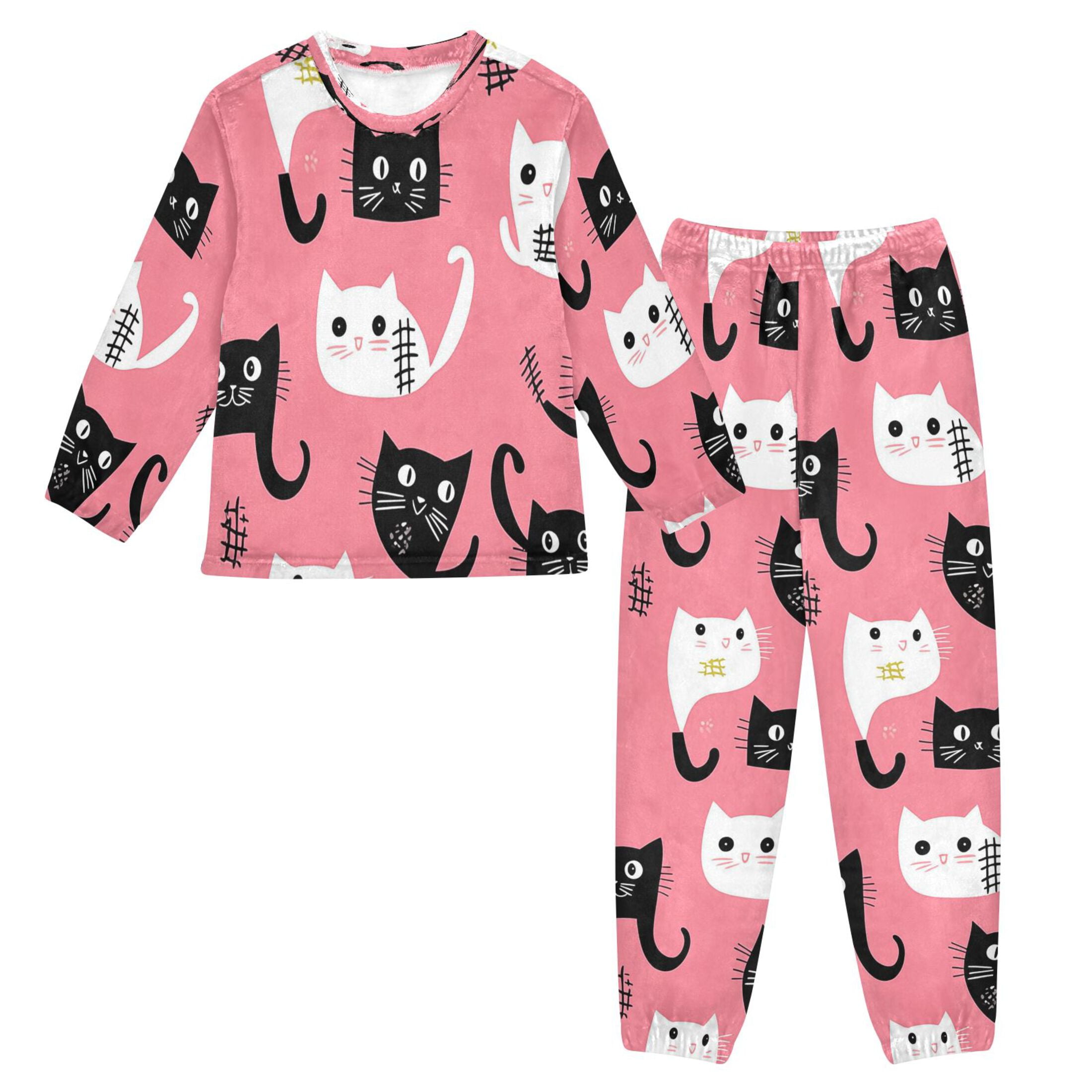 Fluffy Pajamas Set Fuzzy Winter Warm Pj Sets Pullover Tops and Long ...