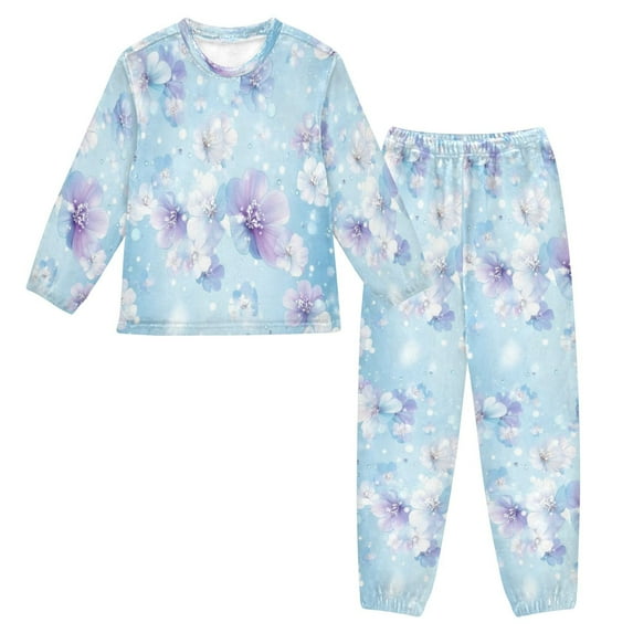 Fluffy Pajamas Set Fuzzy Winter Warm Pj Sets Pullover Tops and Long ...