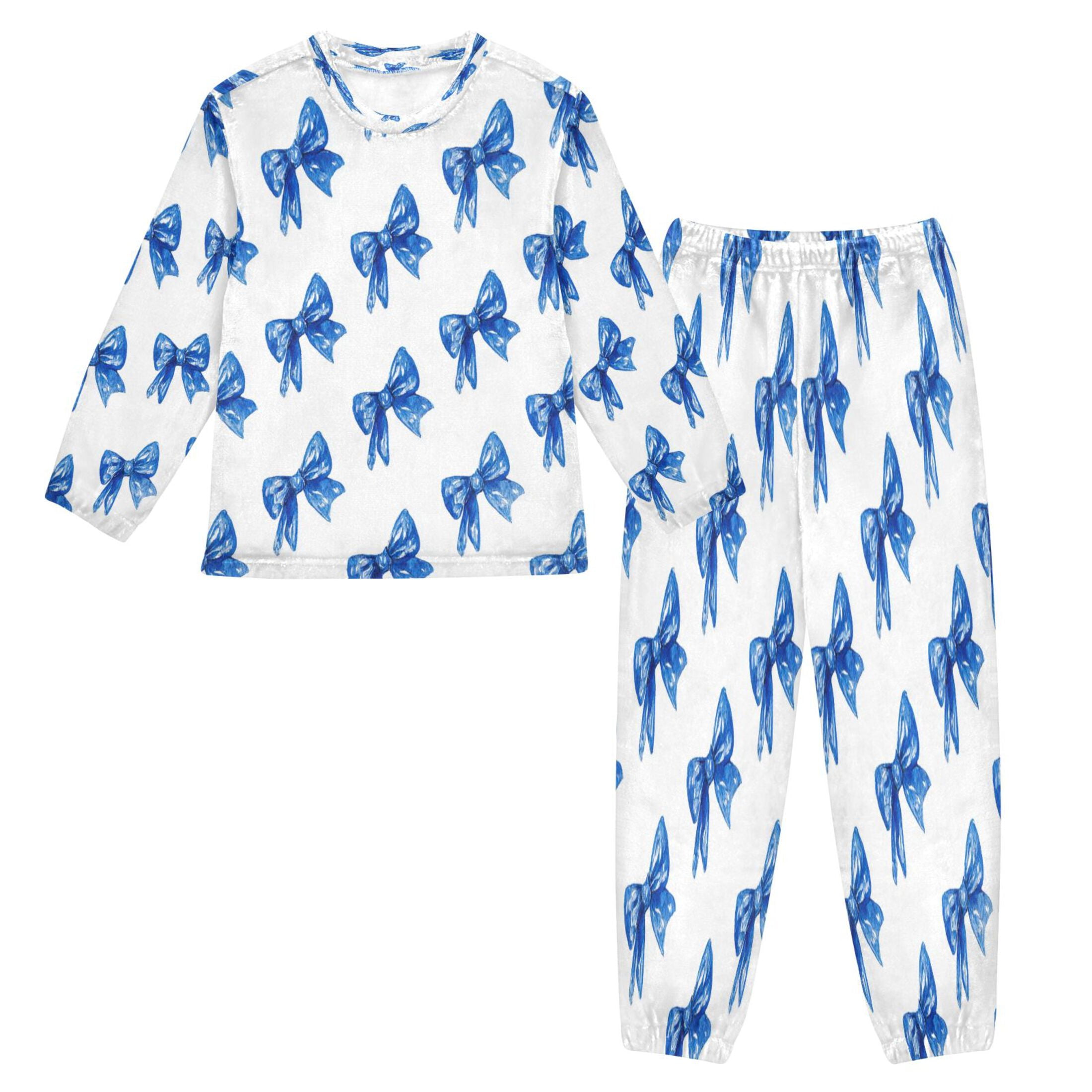 Fluffy Pajamas Set Fuzzy Winter Warm Pj Sets Pullover Tops and Long ...