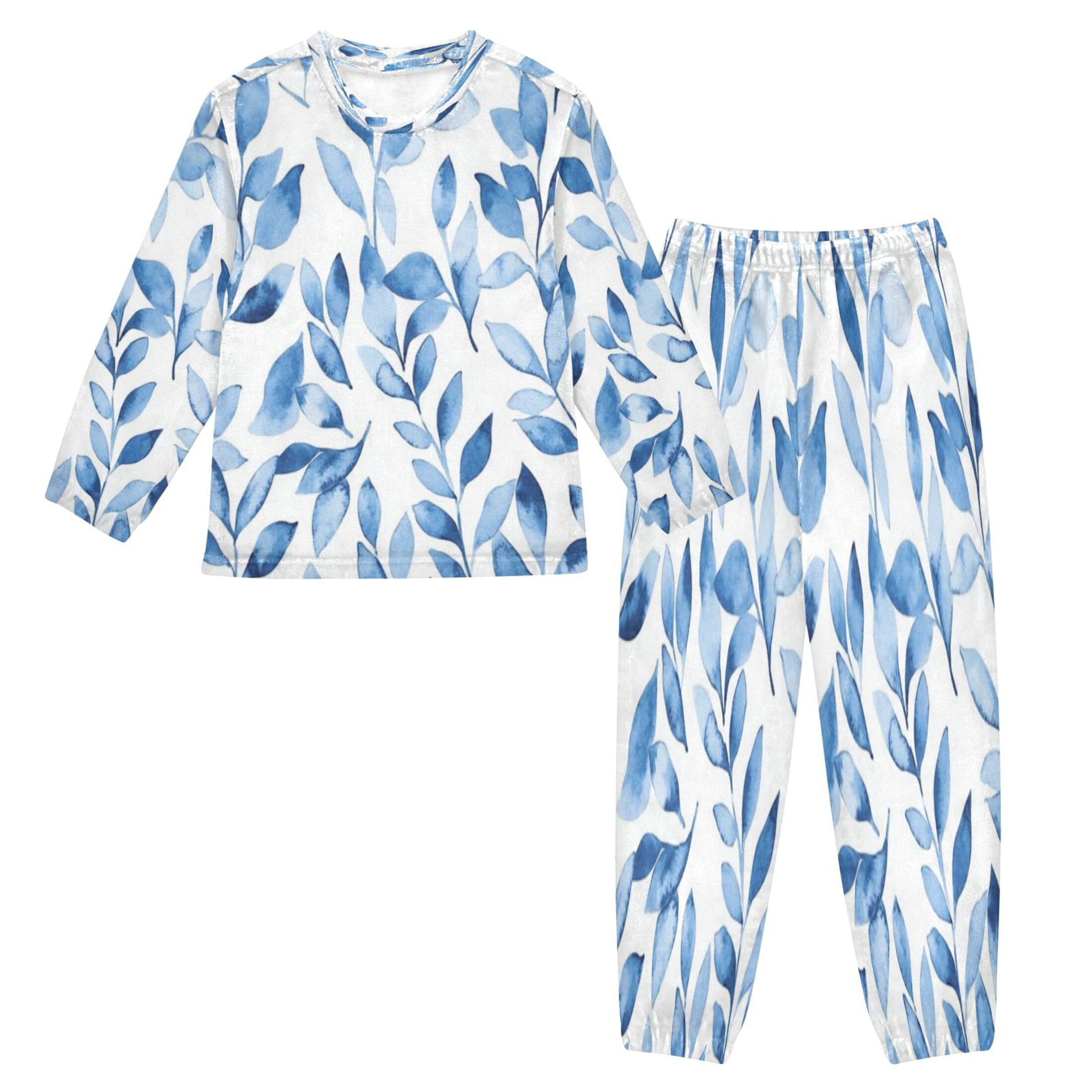 Fluffy Pajamas Set Fuzzy Winter Warm Pj Sets Pullover Tops and Long ...