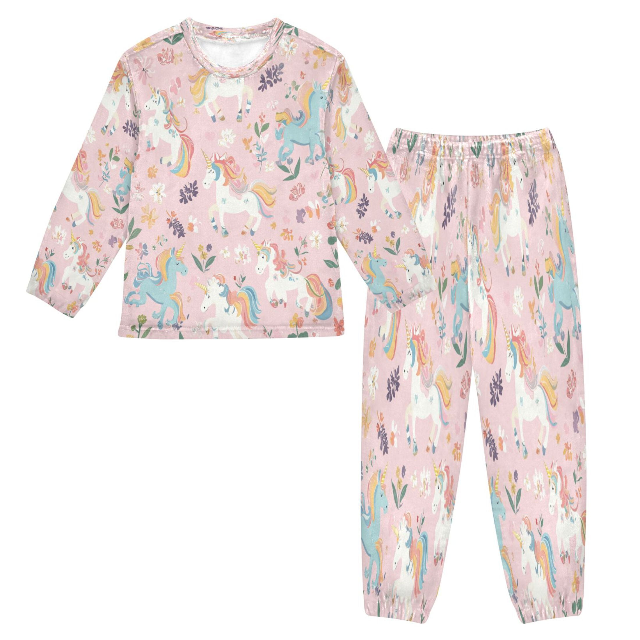 Fluffy Pajamas Set Fuzzy Winter Warm Pj Sets Pullover Tops and Long ...