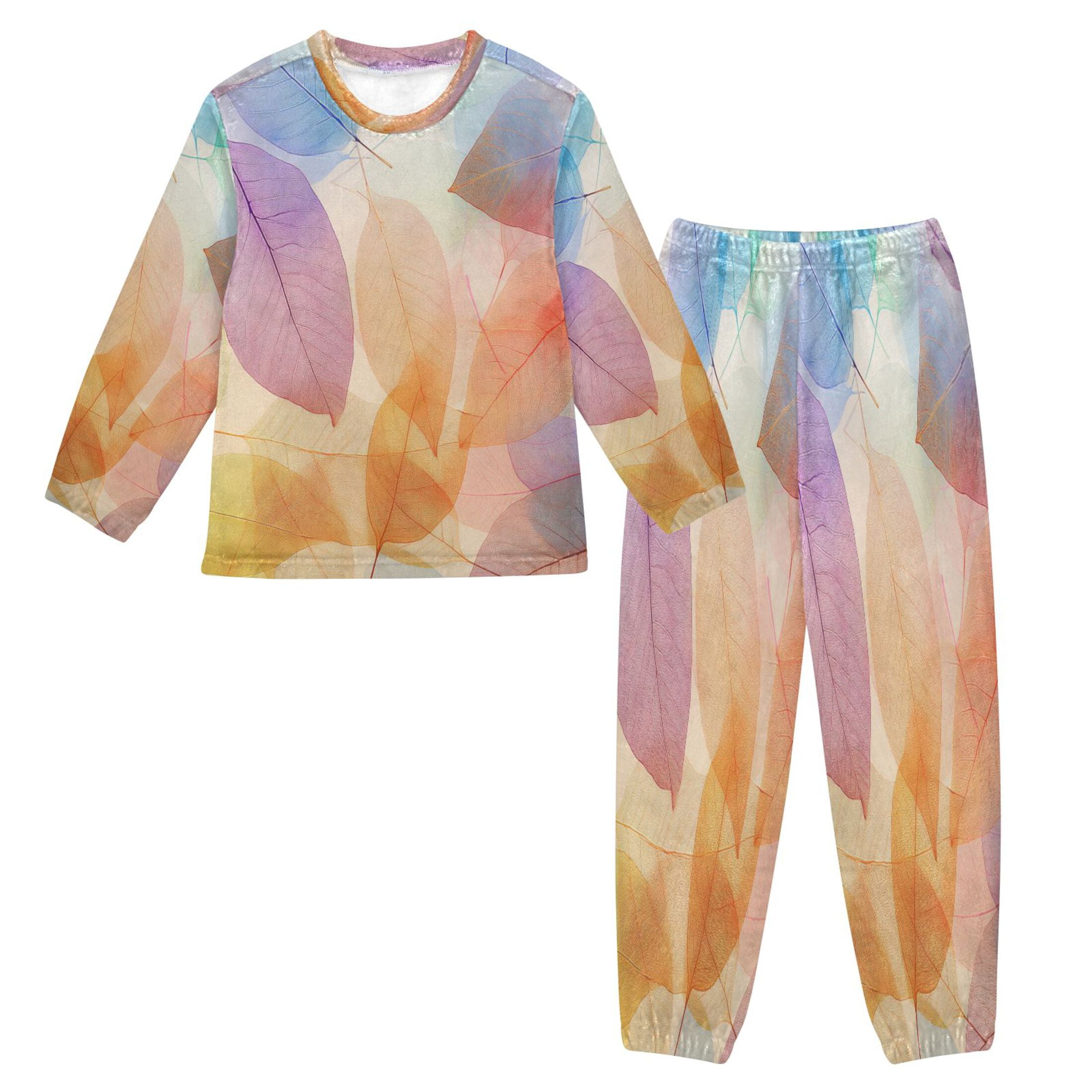 Fluffy Pajamas Set Fuzzy Winter Warm Pj Sets Pullover Tops and Long ...