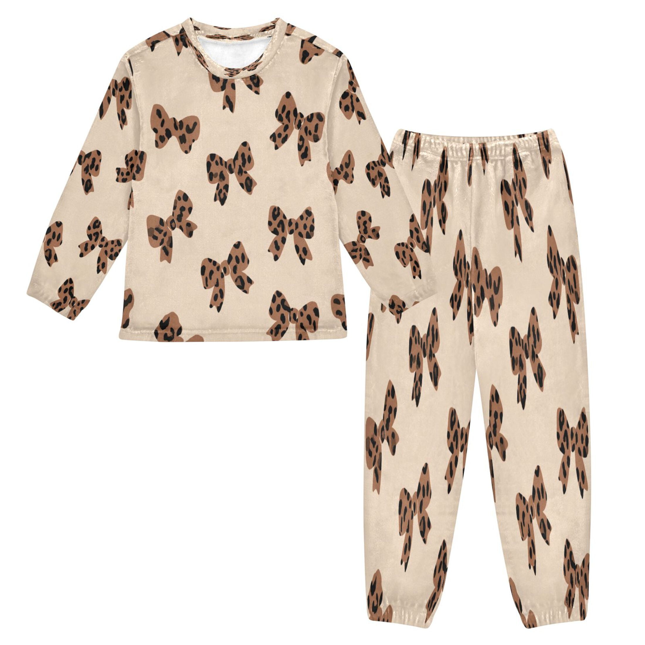 Fluffy Pajamas Set Fuzzy Winter Warm Pj Sets Pullover Tops and Long ...