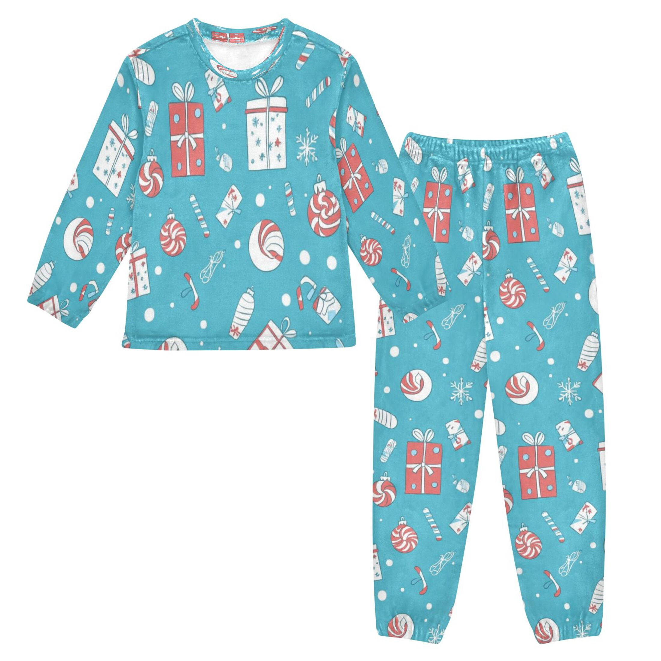 Fluffy Pajamas Set Fuzzy Winter Warm Pj Sets Pullover Tops and Long ...